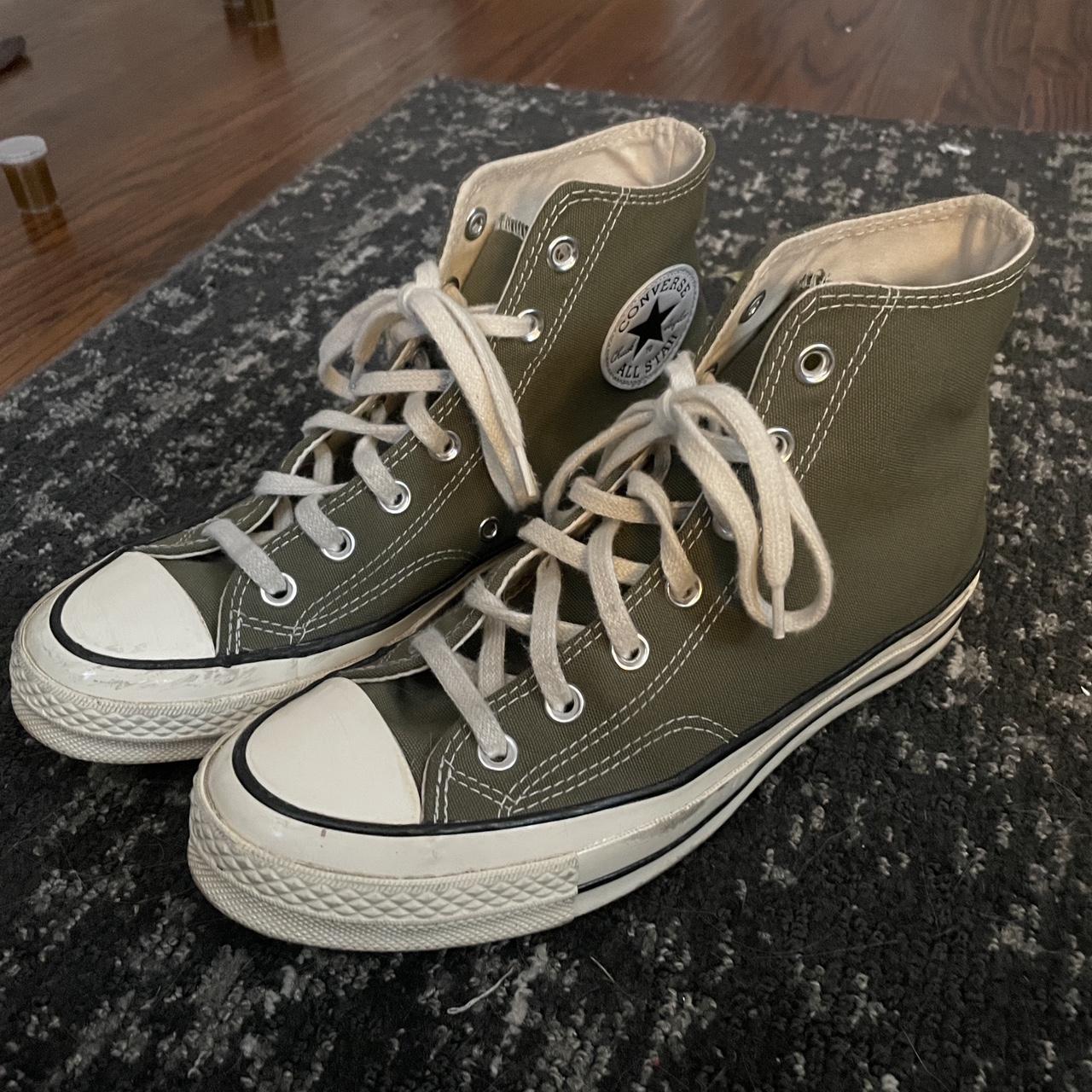 Olive Green Chuck Taylor Converse !! In great... - Depop