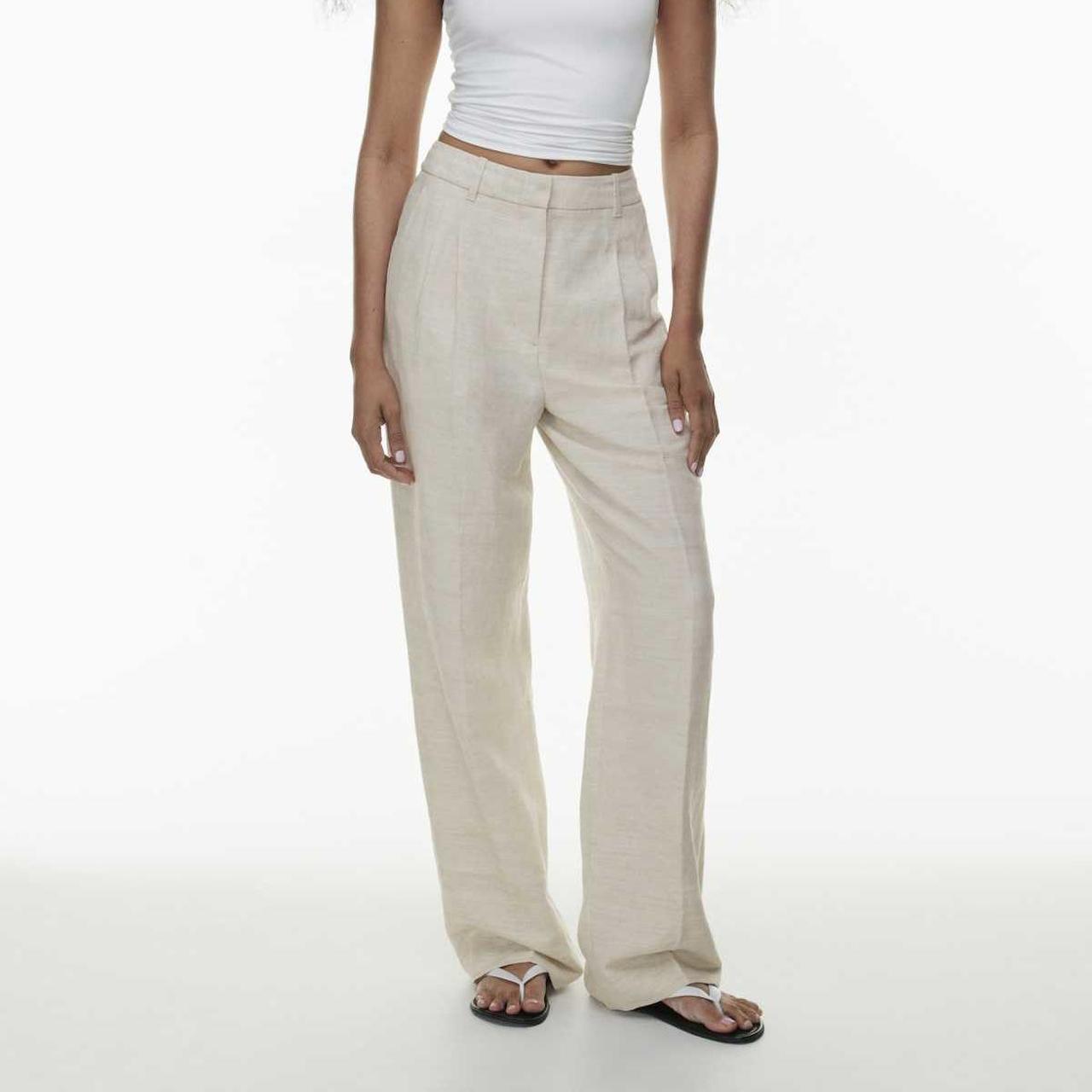 Aritzia wilfred effortless linen pant, size 4,... - Depop