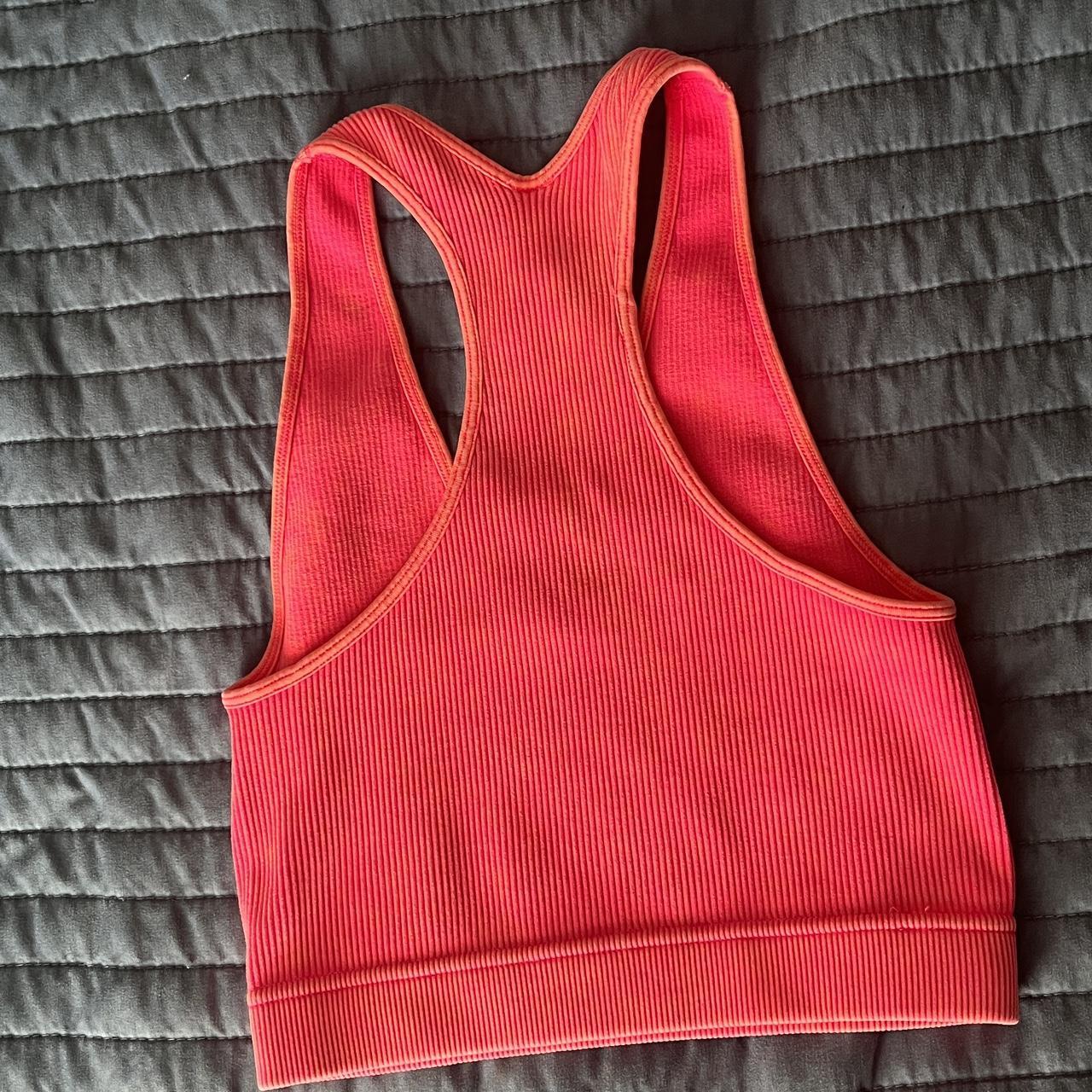 Small/medium Hot pink, Ribbed razorback tank!! - Depop