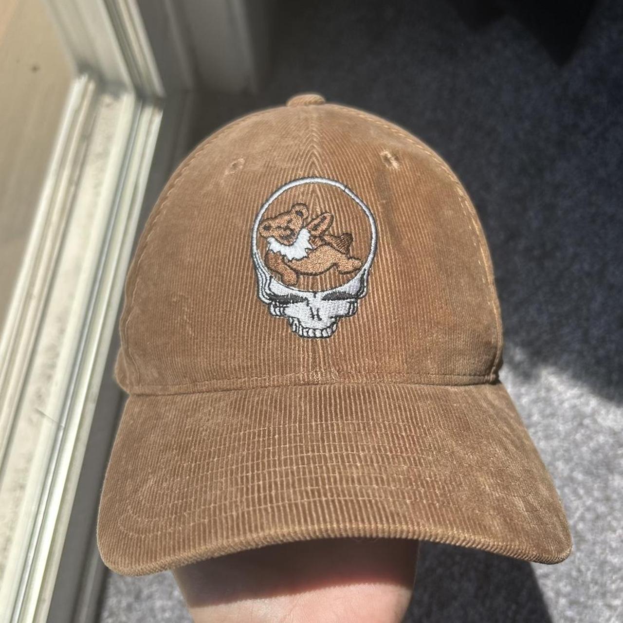 unisex grateful dead brown corduroy baseball cap... - Depop