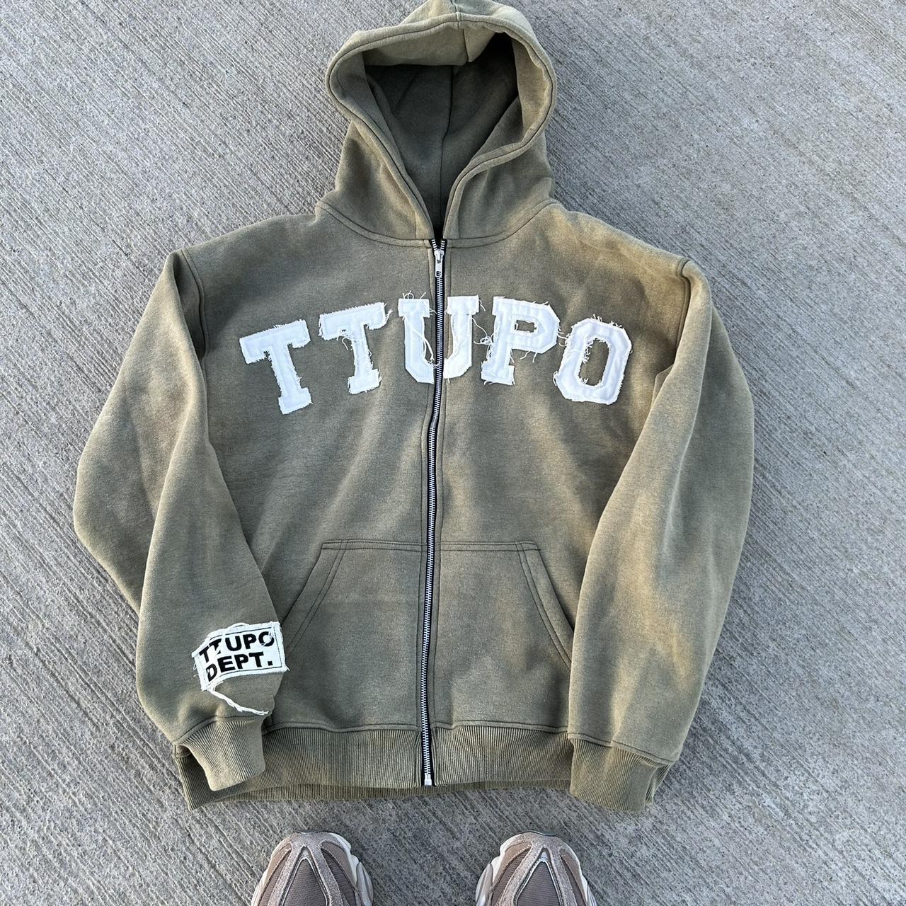 TTUPO 05 HOODIE "OLIVE GREEN" SIZE: L - Depop