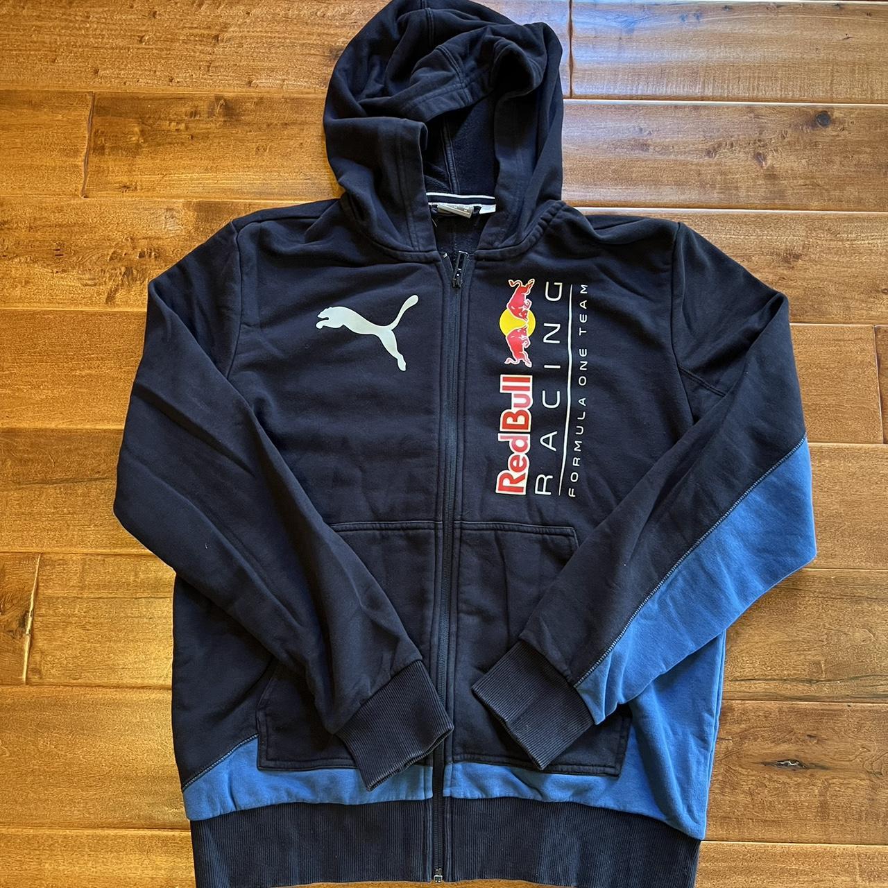 vintage puma Red Bull racing hoodie zip up hoodie... - Depop