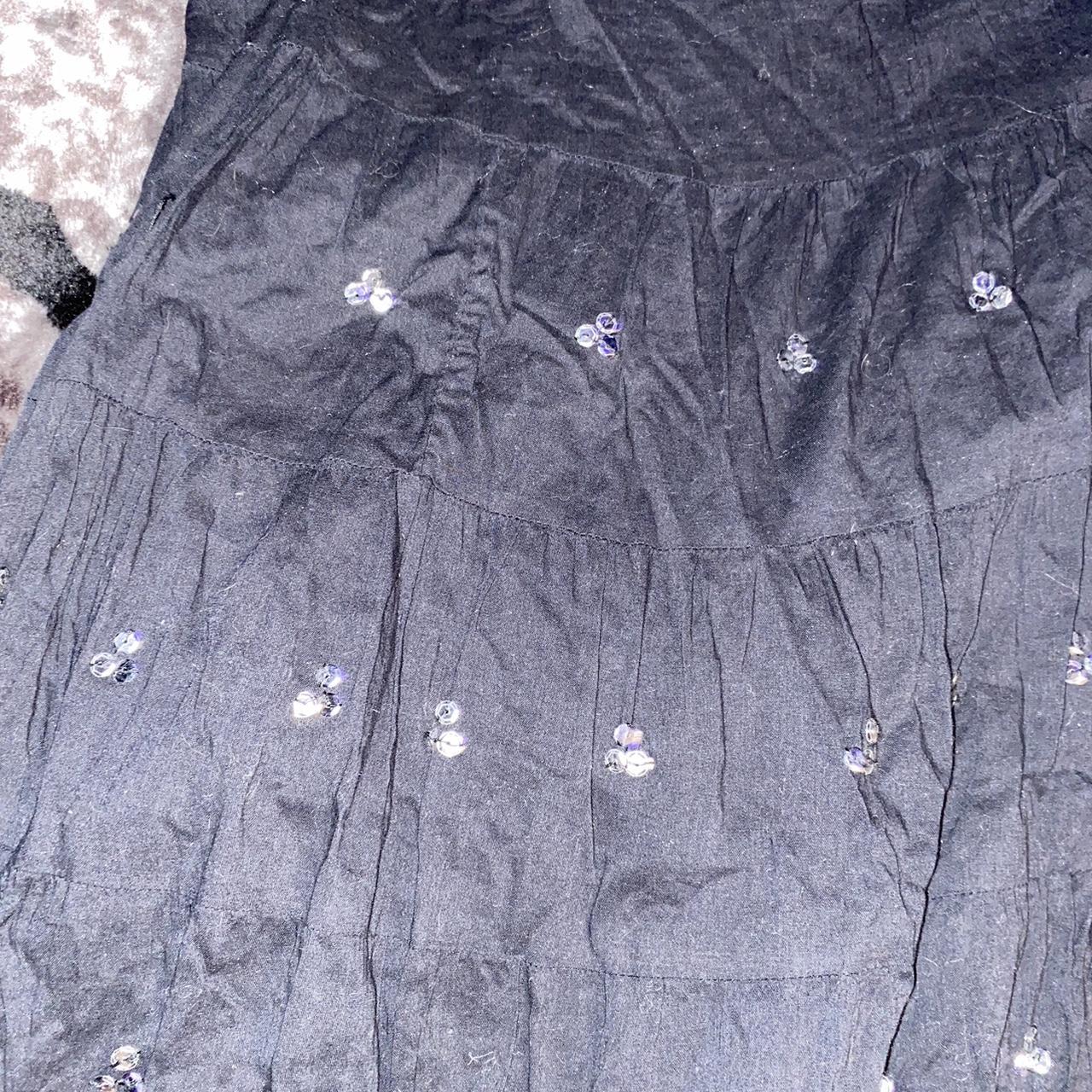 Raviya black sequin long skirt very flowy size M - Depop