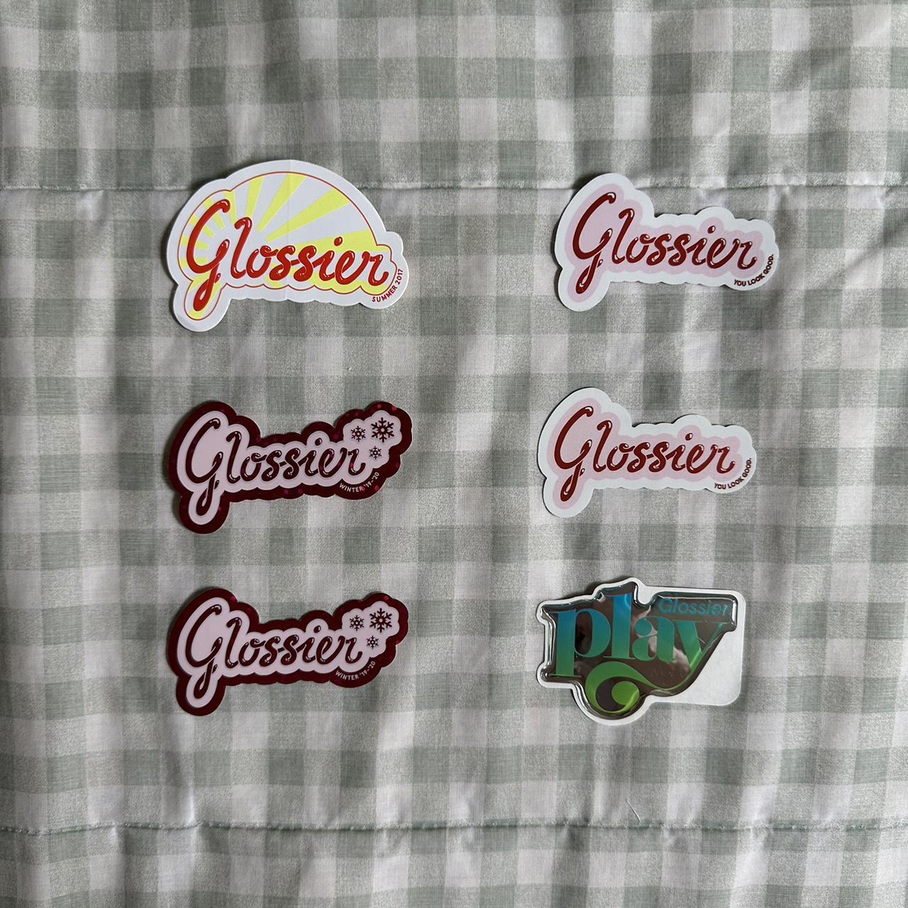 glossier seasonal stickers listing is for a single... - Depop
