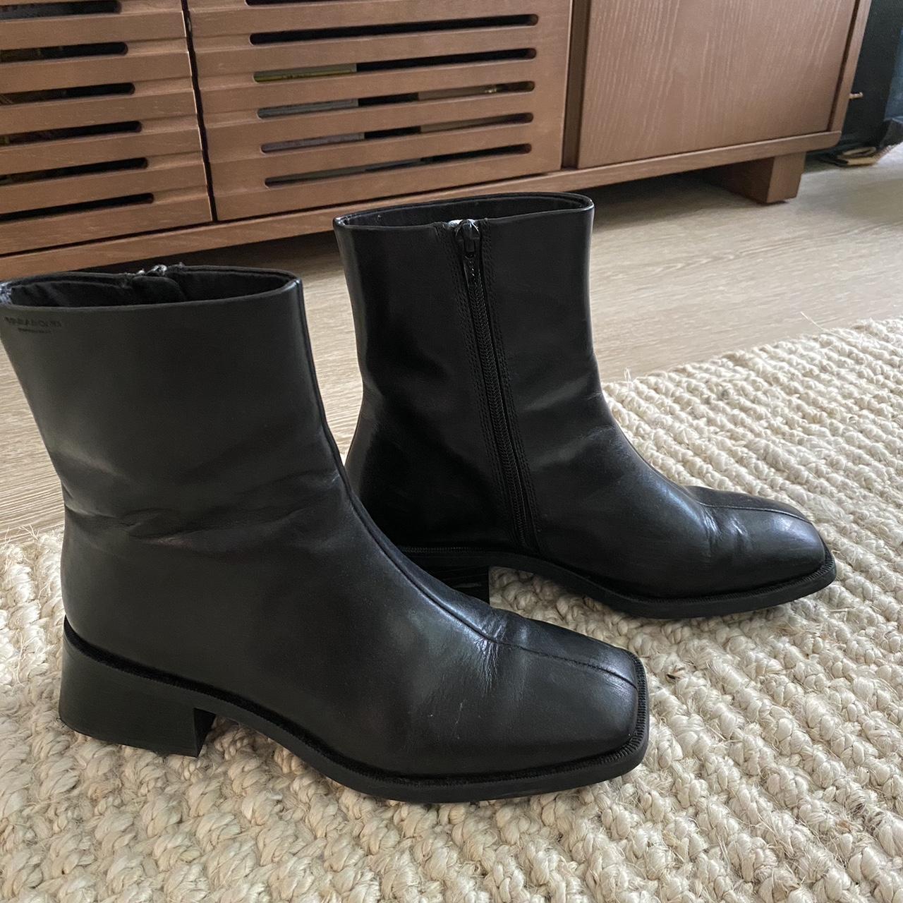 Vagabond Blanca Boots 🩷 -size 38/US 8 -black... - Depop