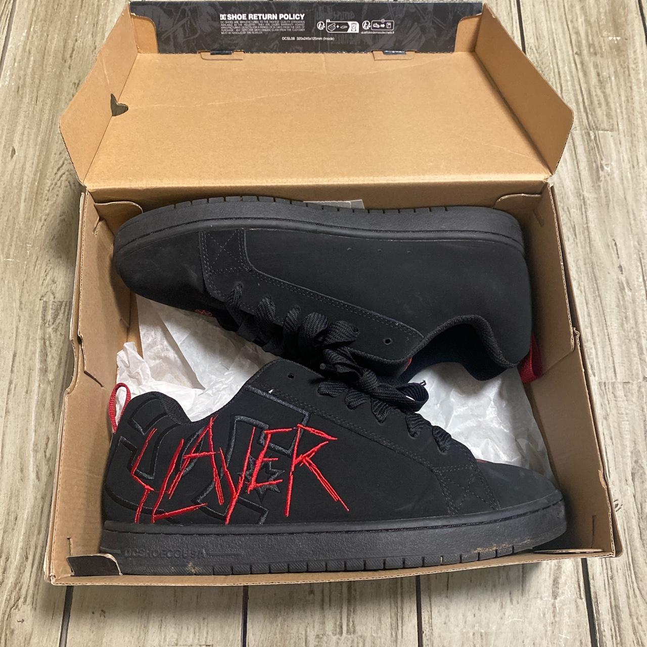 Slayer X Dc slayer court graffiks size 11.5 worn... - Depop