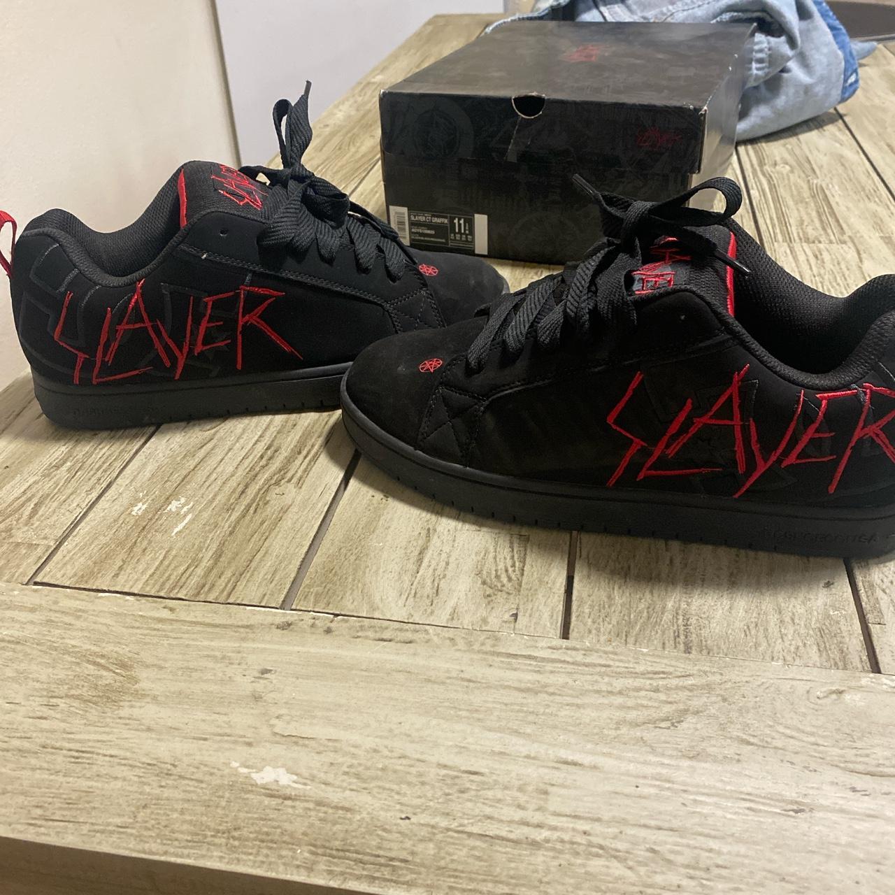 Slayer X Dc slayer court graffiks size 11.5 worn... - Depop