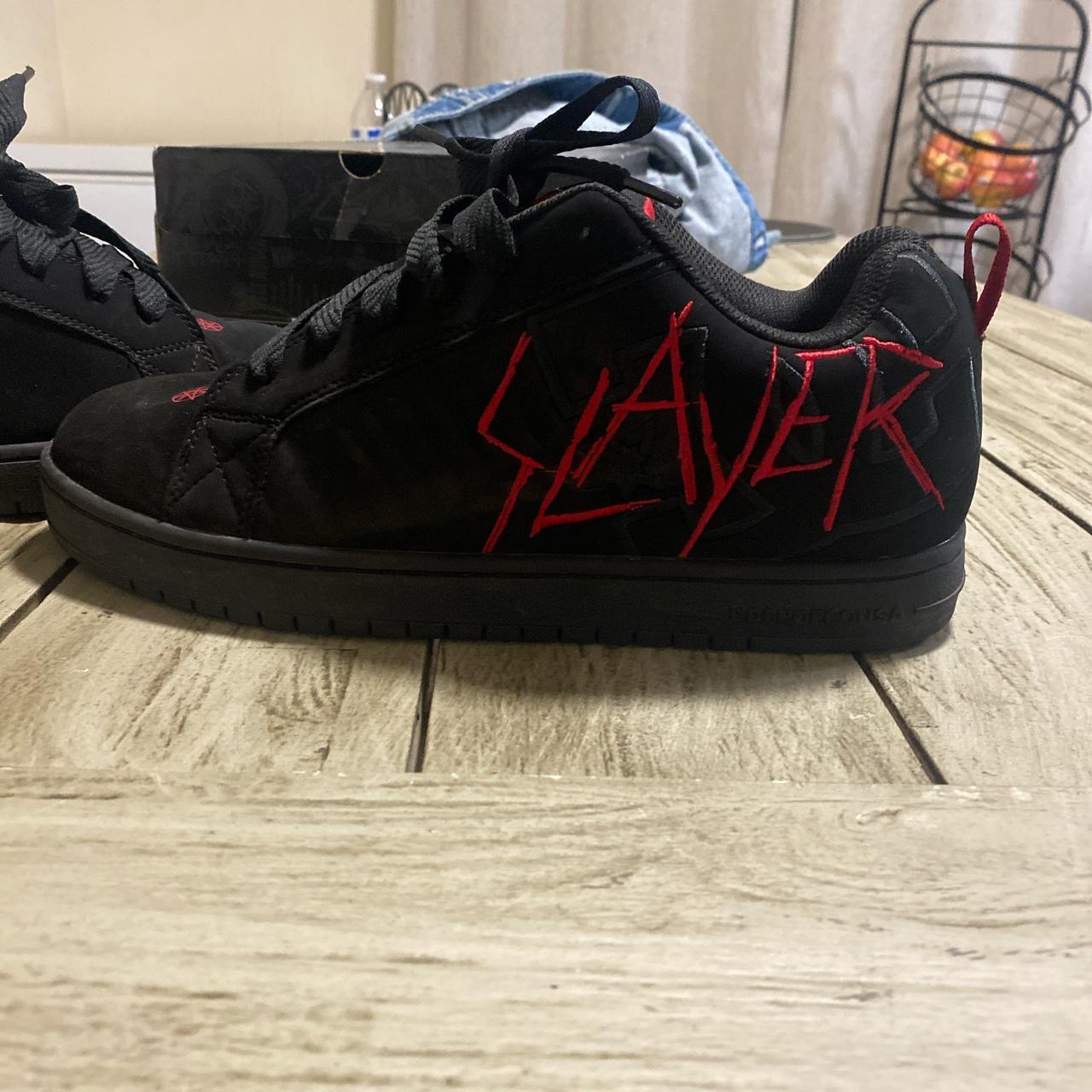 Slayer X Dc slayer court graffiks size 11.5 worn... - Depop