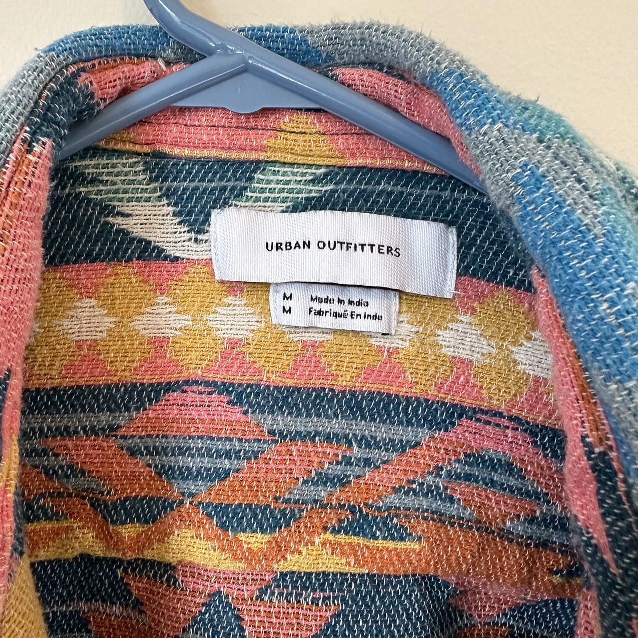 Aztec boho button down, super comfortable!! Hardly... - Depop