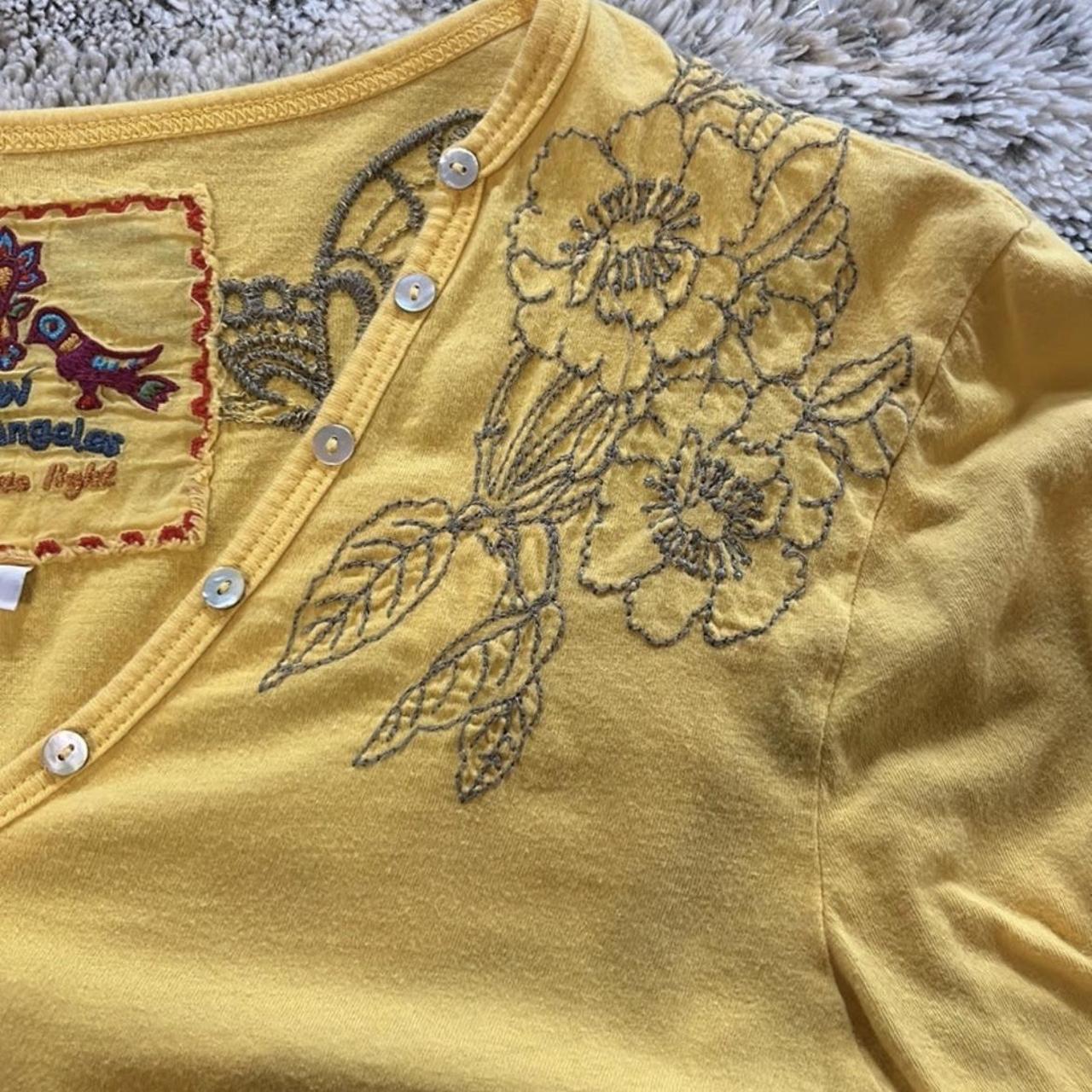 Johnny was embroidered floral butterfly 3 quarter... - Depop