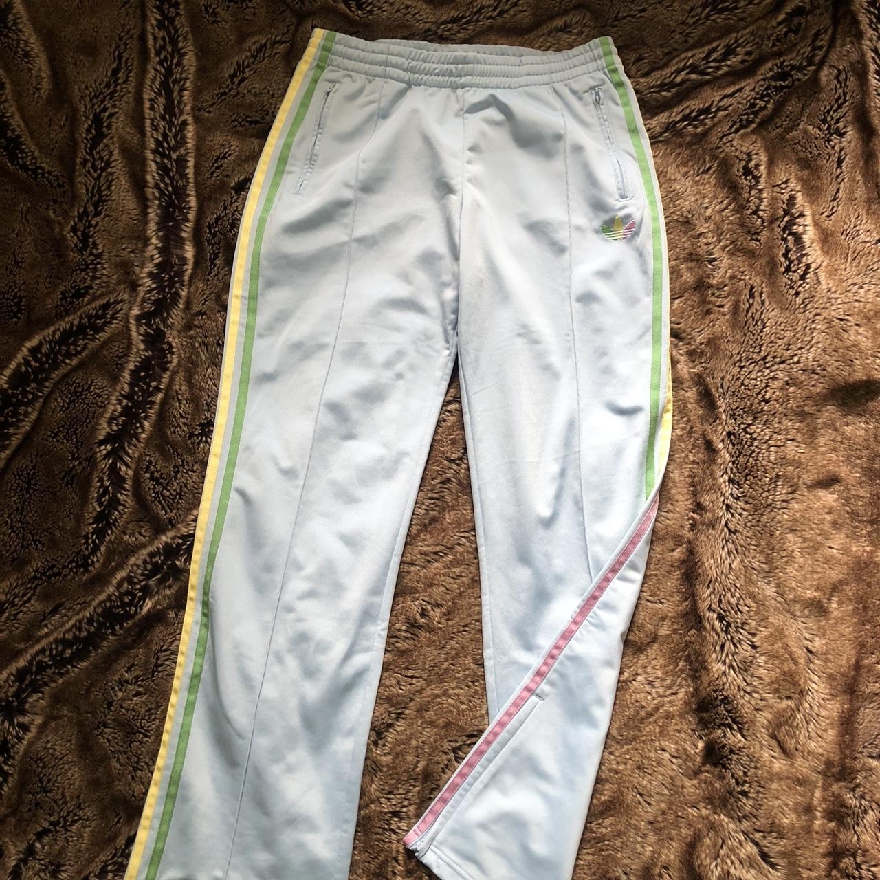 Adidas Originals baby blue track pants adidas Size... - Depop