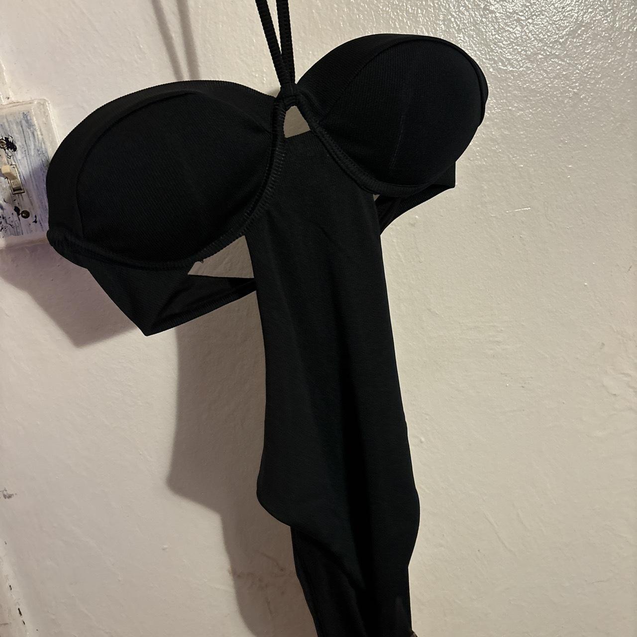 Cut out one piece bathing suit with wire bra. - Depop