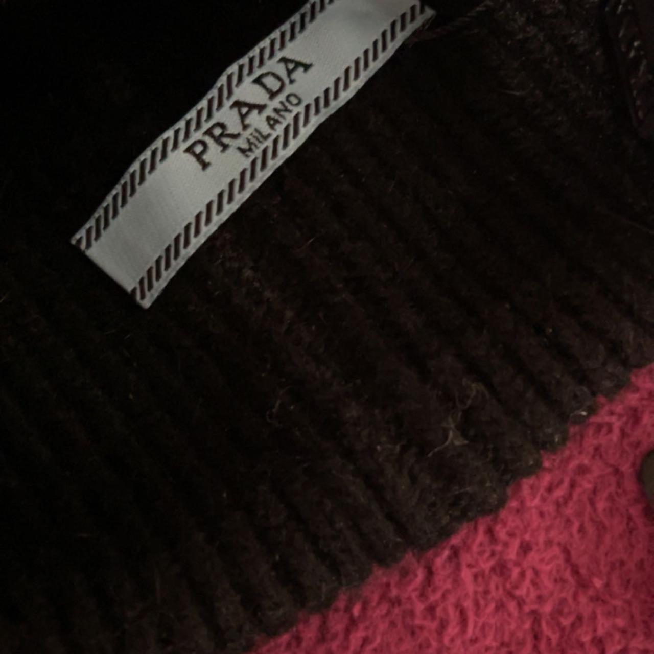 Prada black beanie 🕷️ Used twice but kept tag Super... - Depop