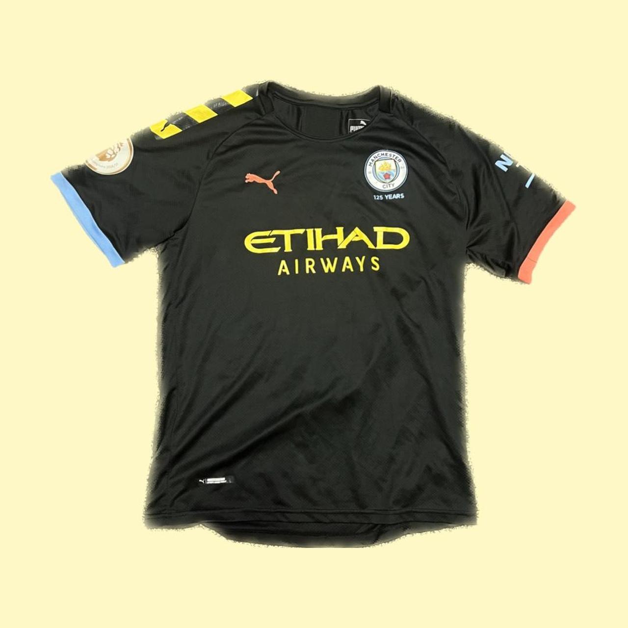 puma etihad airways men’s jersey large black size:... - Depop