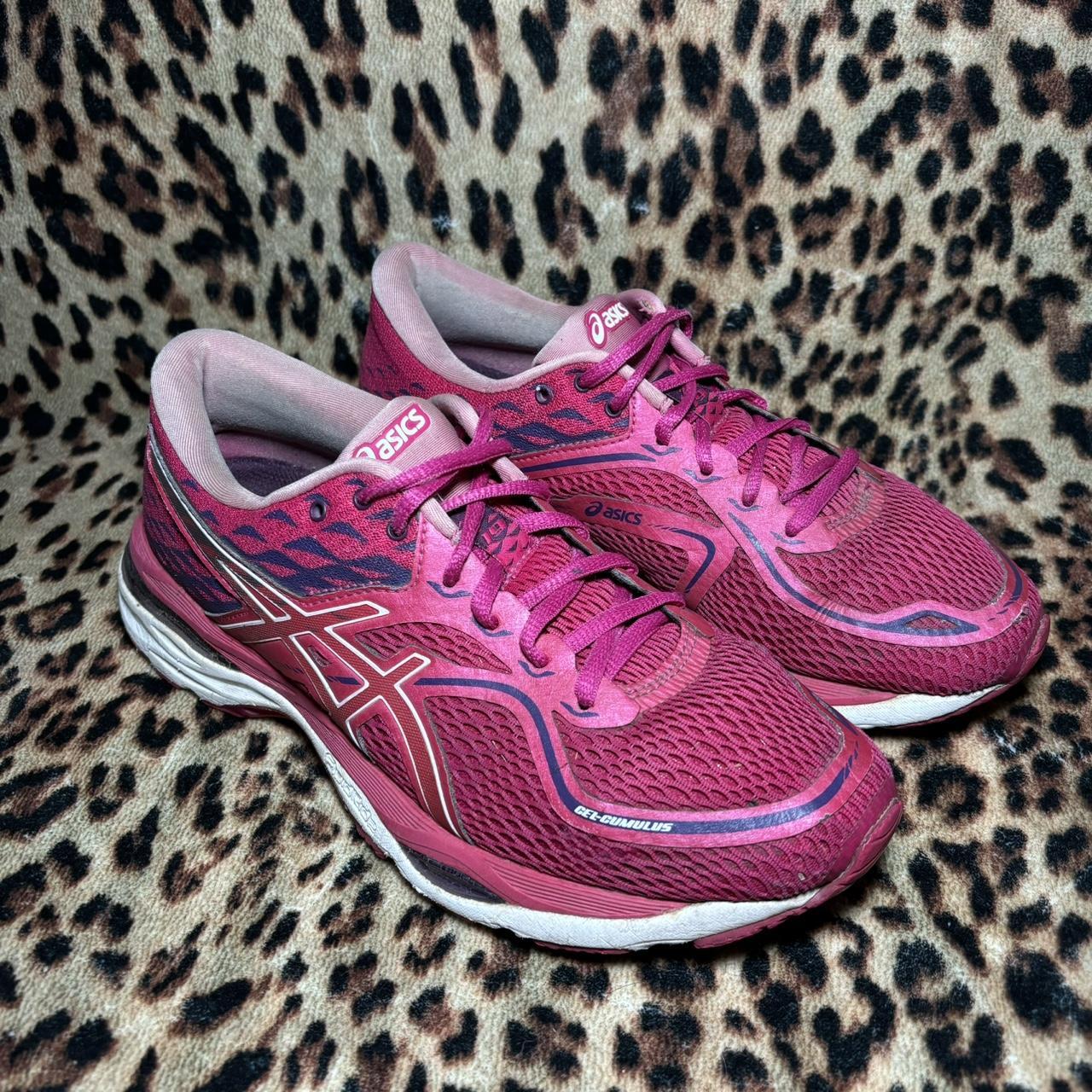 Asics Gel-Cumulus In Pink/White/Purple Colour way... - Depop