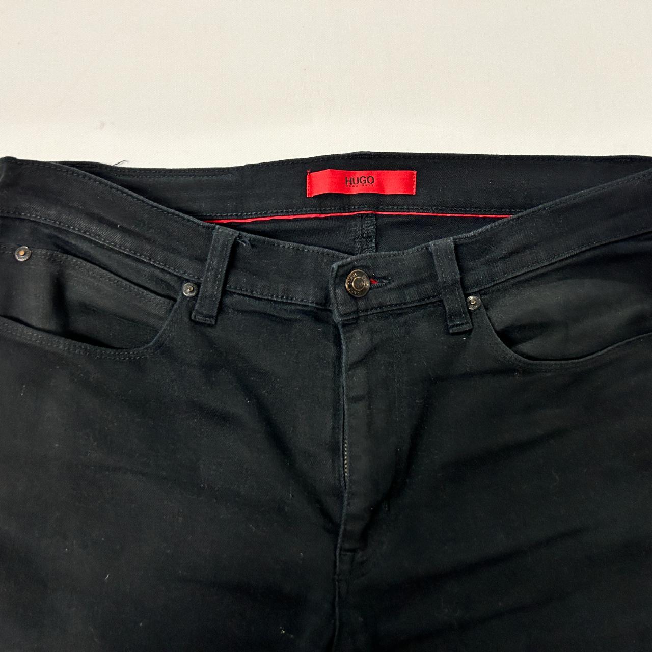 Men's Hugo Boss Black Jeans - Small Red 708 Slim B... - Depop