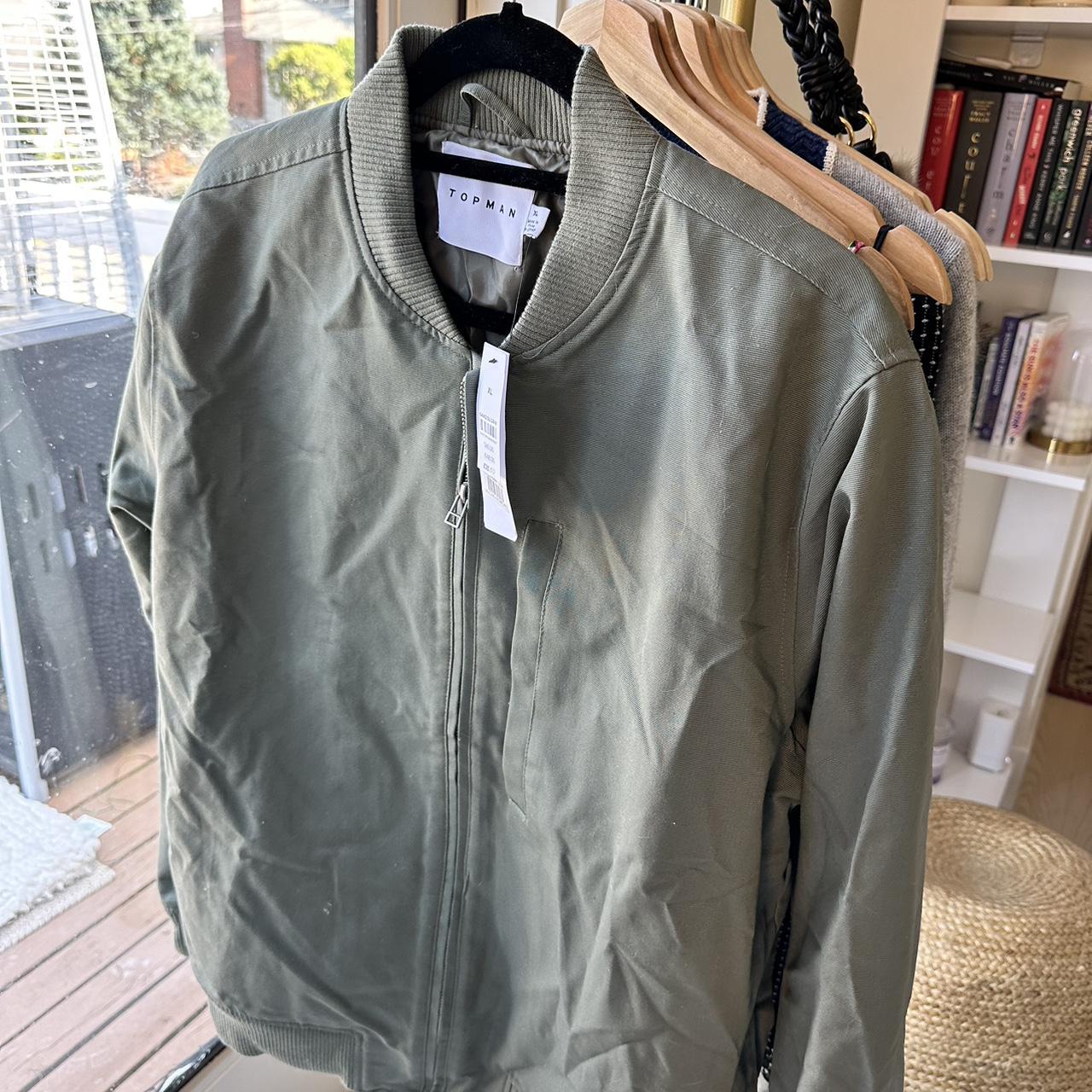 Men’s green XL Topman bomber jacket. New with tags!... | Depop