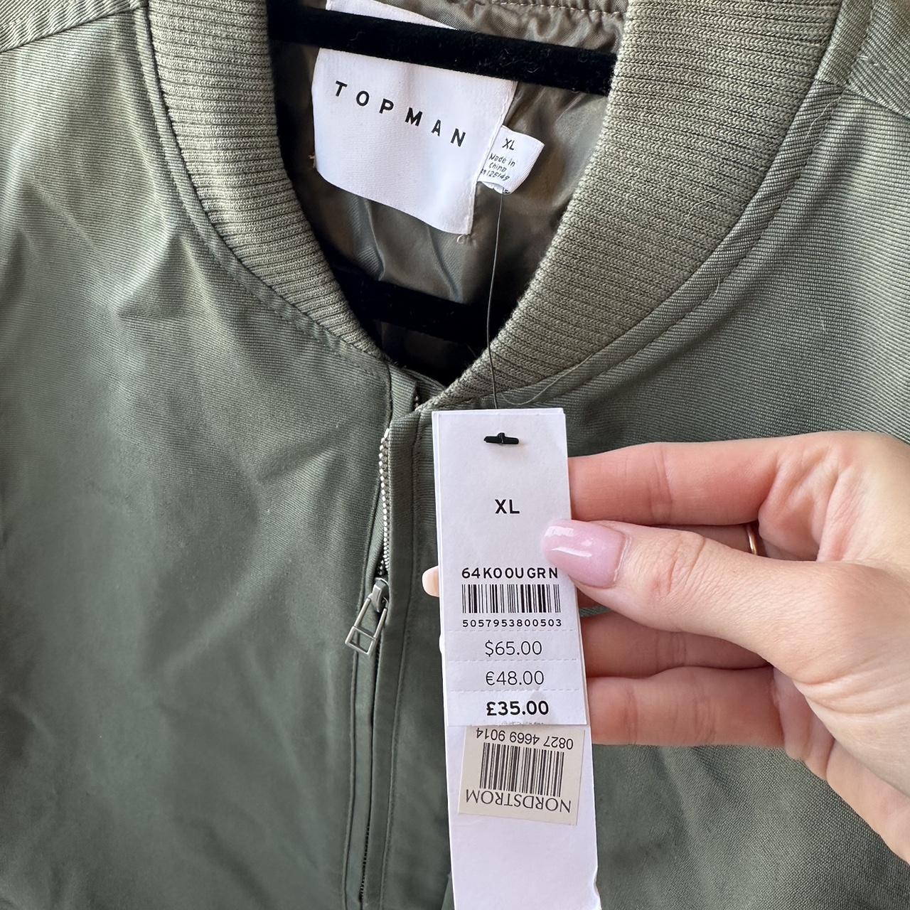 Men’s green XL Topman bomber jacket. New with tags!... | Depop