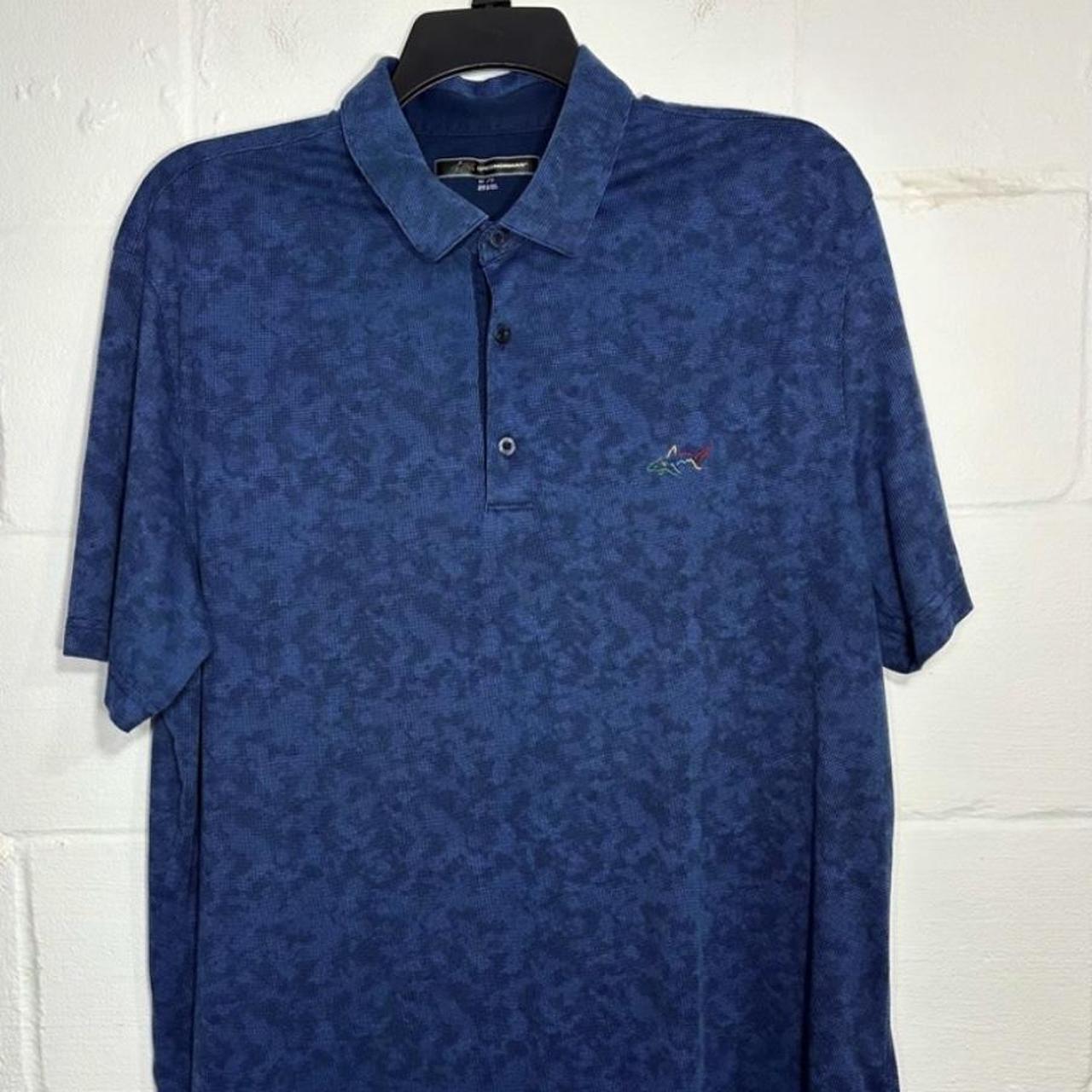 Greg Norman Men Blue Play Polo Shirt Size XXL in... - Depop