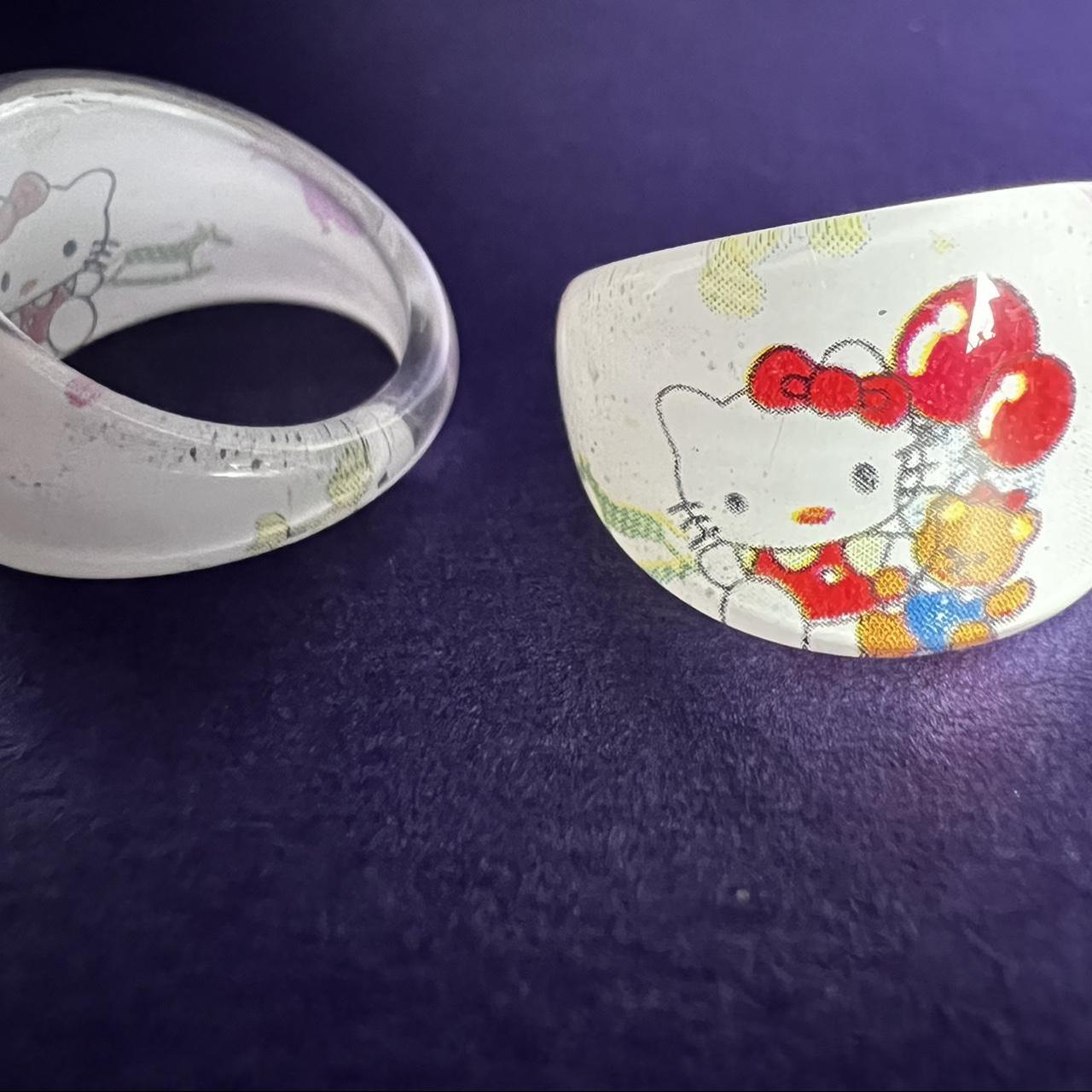 Hello kitty acrylic ring 🆓gift with every purchase... - Depop
