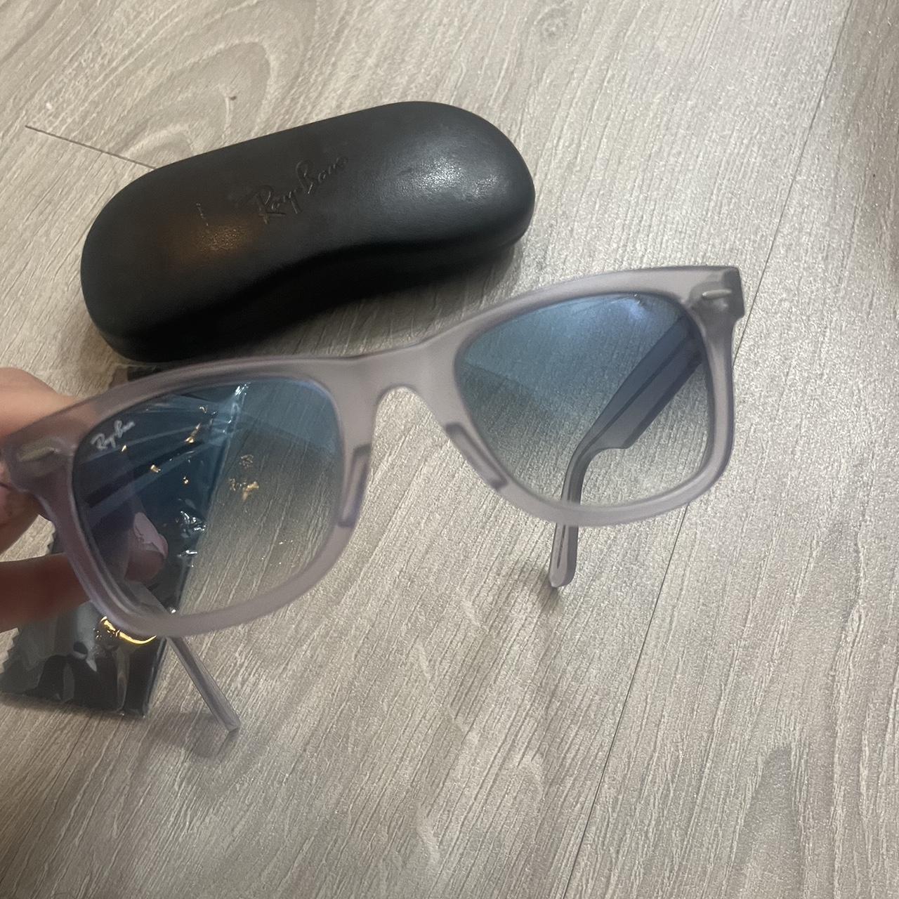 ray bans sunglasses 🕶️ - slightly transparent -... - Depop