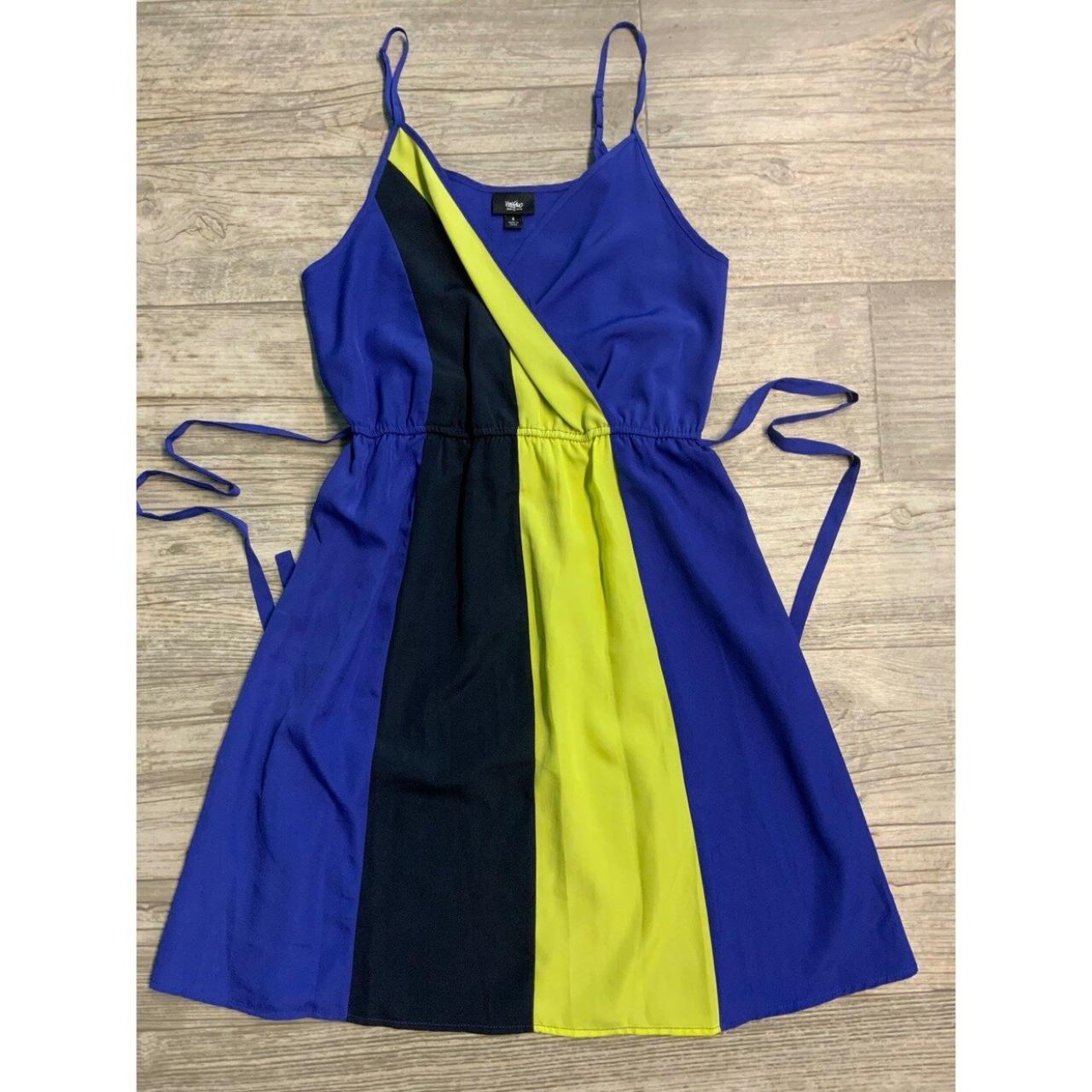 Mossimo Women's Navy and Green Dress | Depop