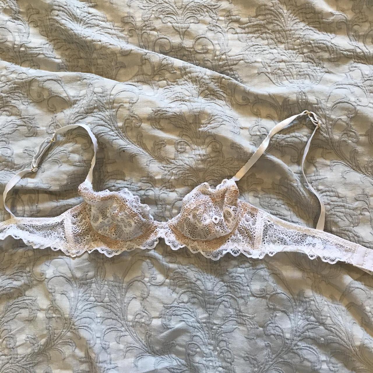 ASOS Women's White and Cream Bra | Depop