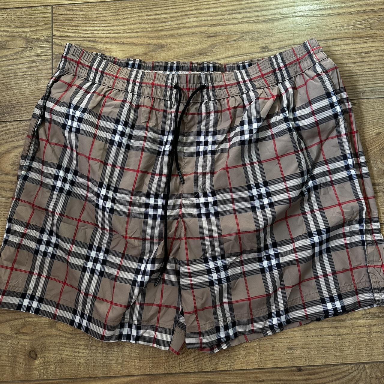 Burberry Designer Swim Shorts/Trunks Size Large can... - Depop