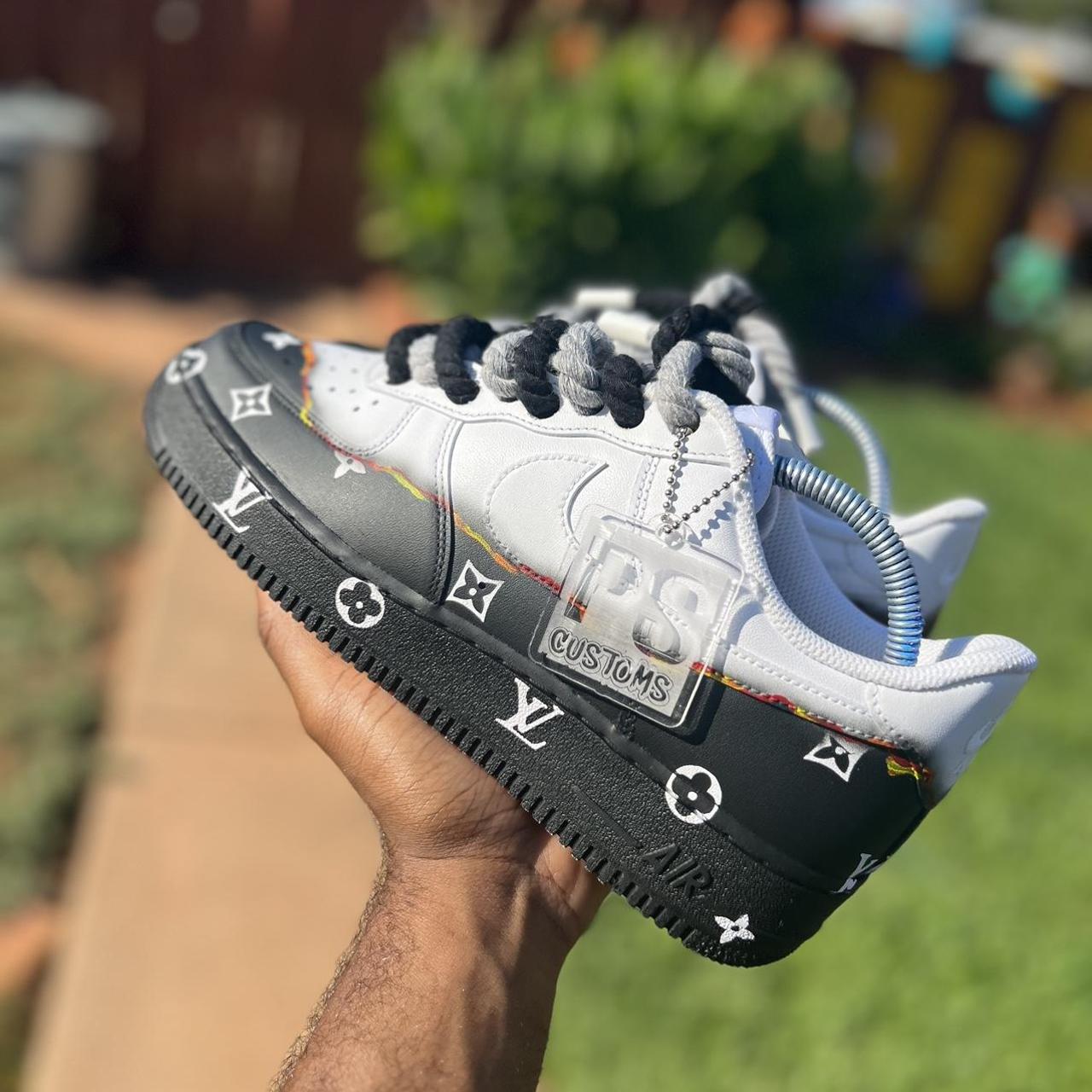 Custom burned lv air force one! Made to order any... | Depop