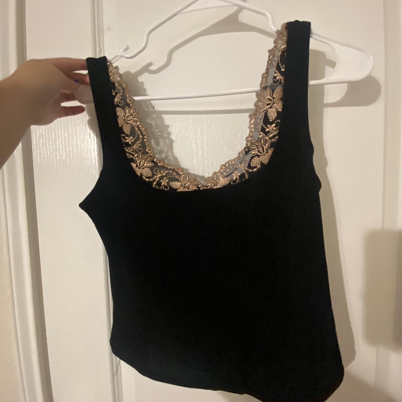 Velvet corset top - size medium but runs big - Depop