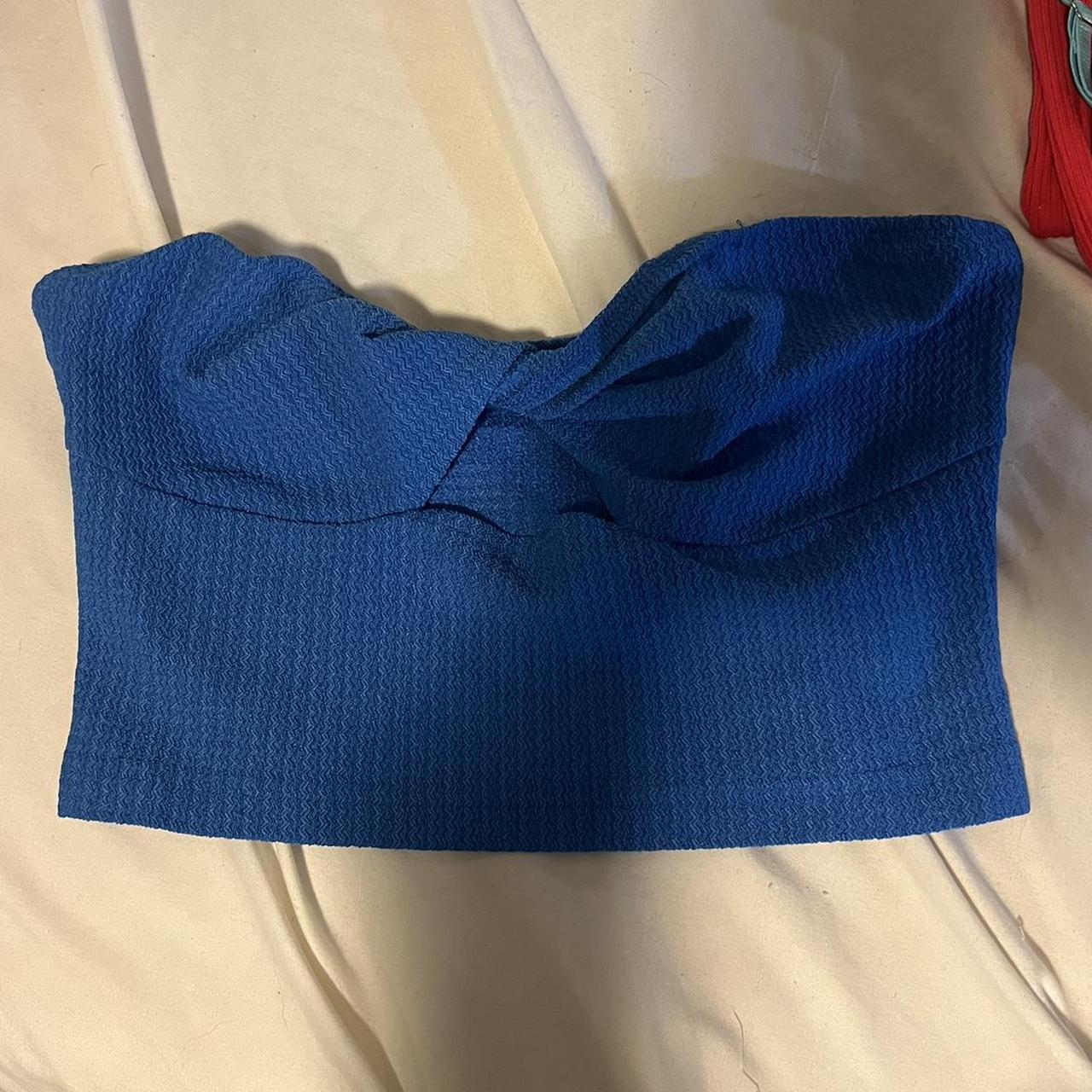 blue tube top - Depop