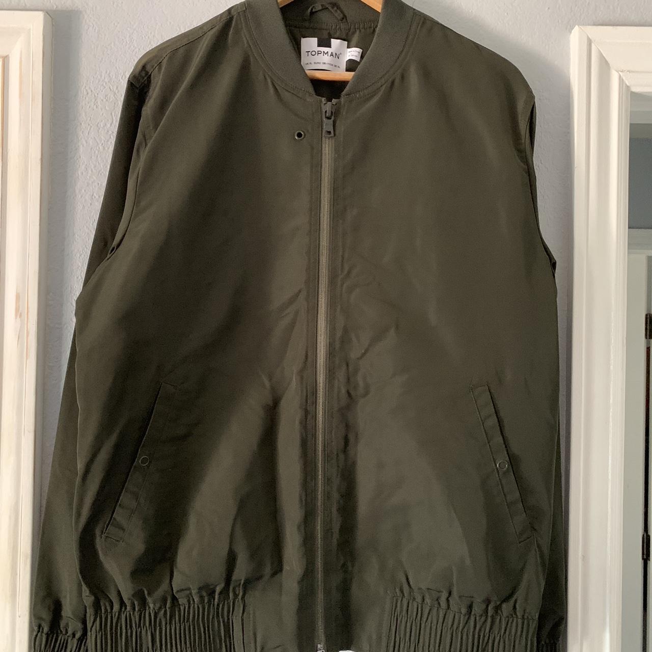 Topman Olive Bomber Jacket - XL - Depop