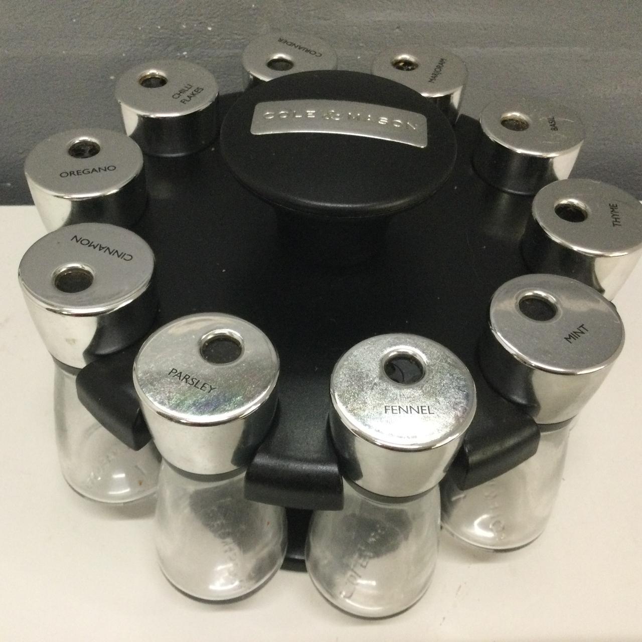 Cambridge carousel spice rack and glass jars by Cole... - Depop