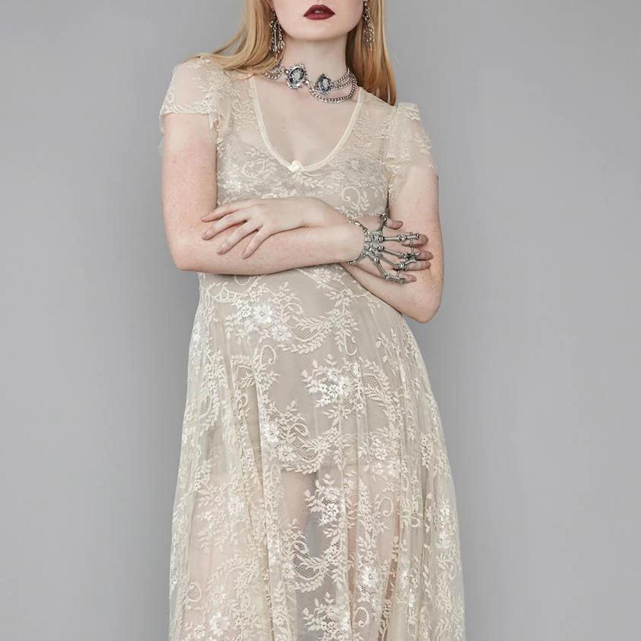 dearly departed white lace widow dress - sold out... - Depop