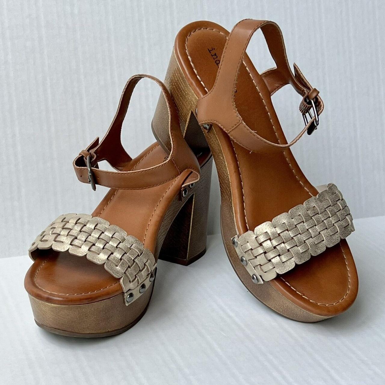 Indigo Rd Women’s Platform Sandals Gold Braided Toe... - Depop