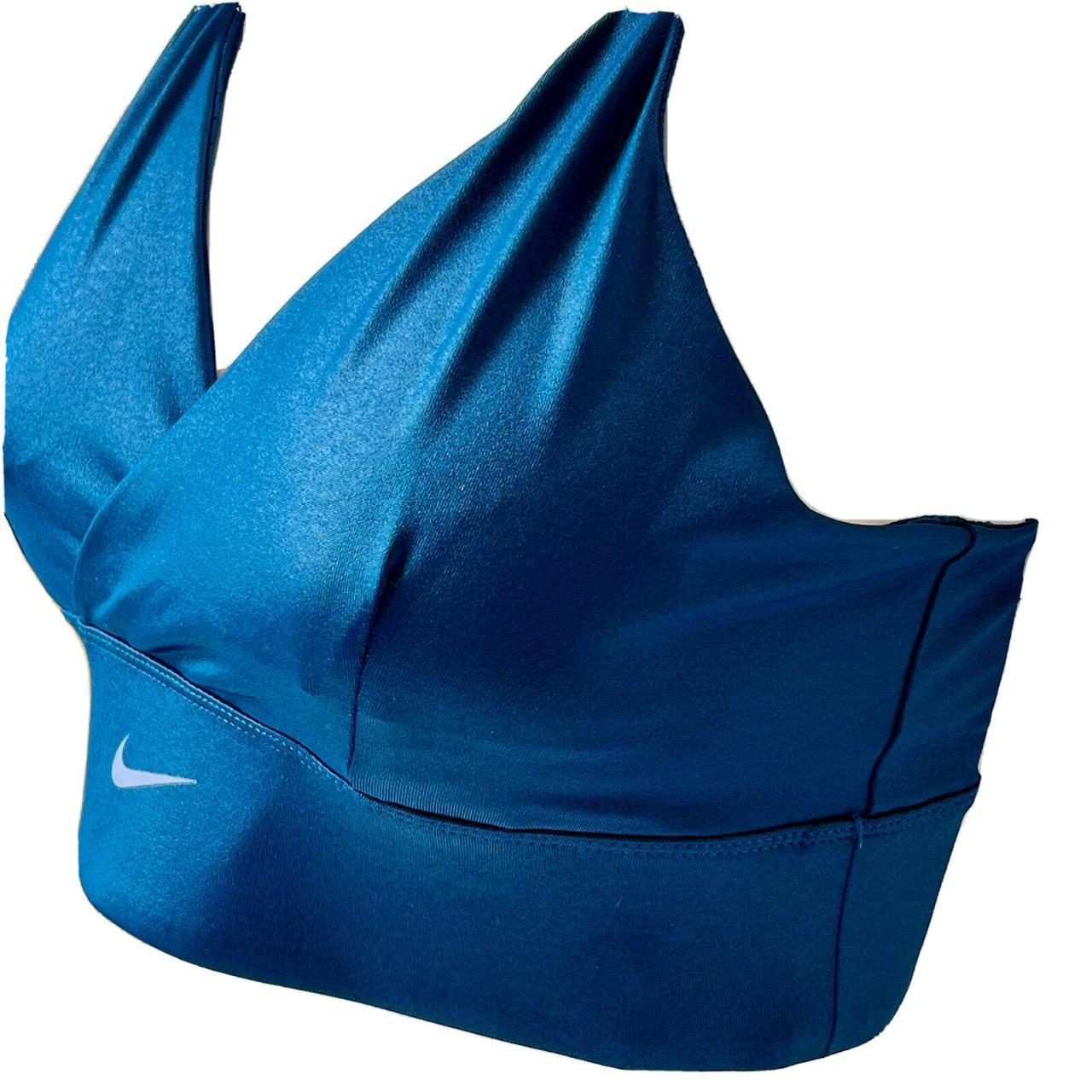 Nike Dark Teal Blue Dry-Fit Sports Bra Size... - Depop
