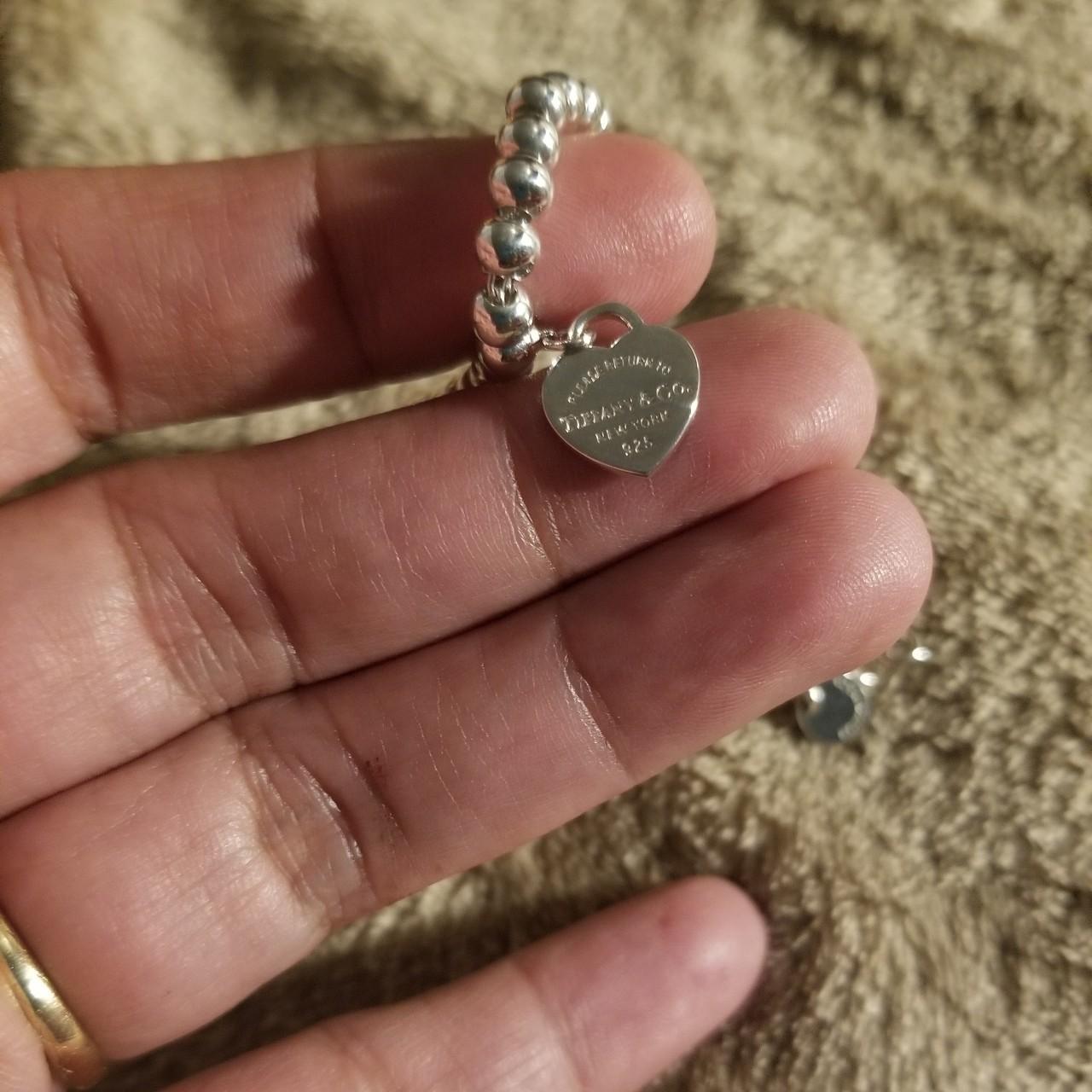 Tiffany & Co. 925 Sterling Silver Red Enamel Heart... - Depop