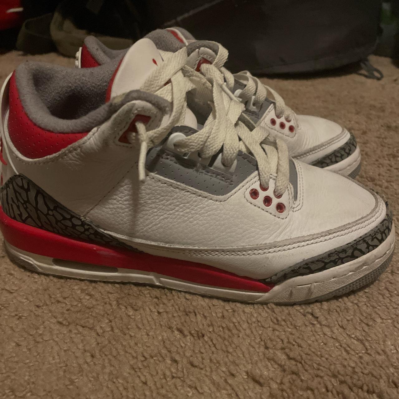 Used Jordan 3 size 3.5 in boys fair condition Box is... - Depop