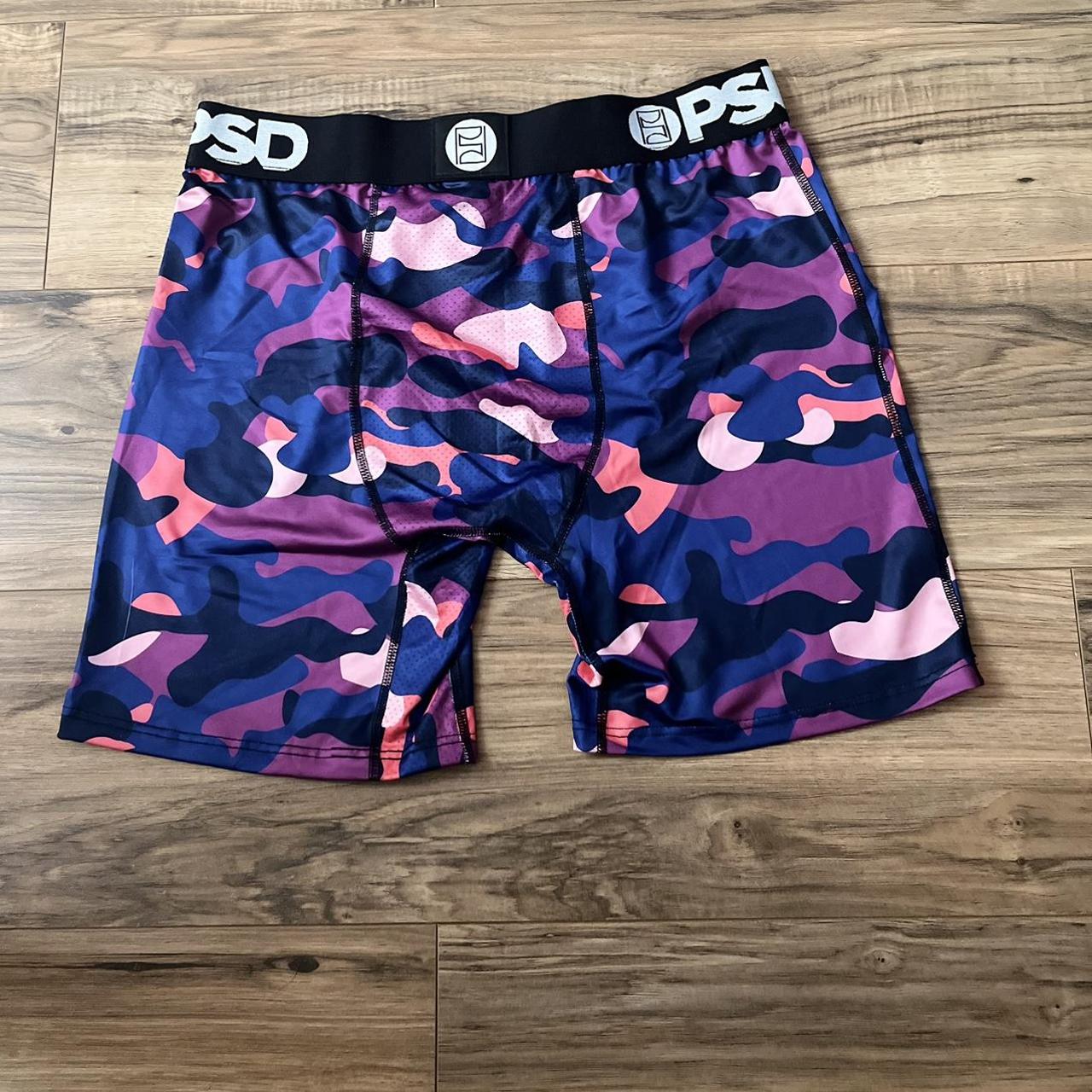 PSD Men Boxer. Purple, blue and pink camo print. Has... - Depop