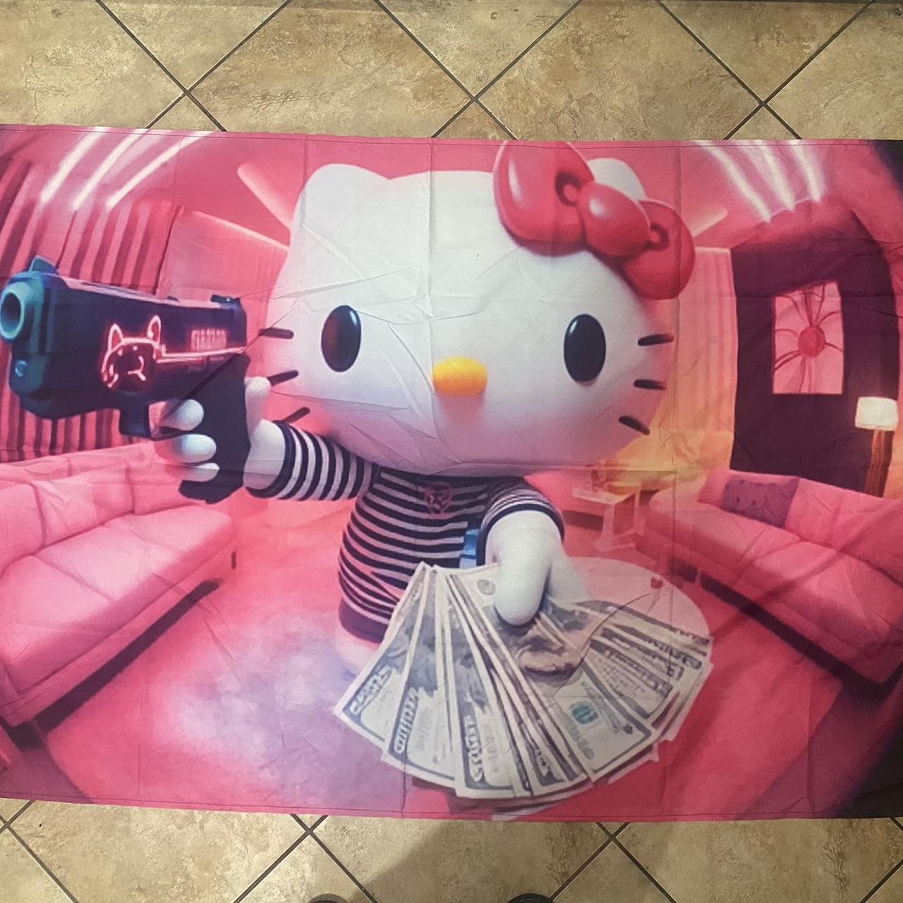 Hello kitty flag Good as new Cute lil flag - Depop