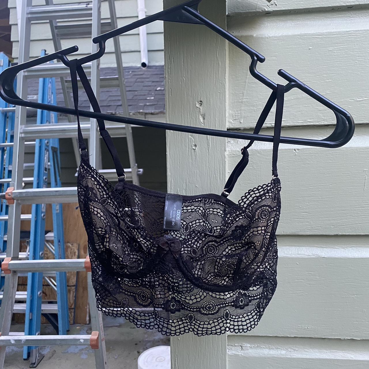 Sexy Black Lace Bra - ASOS Bralette Balconette... - Depop