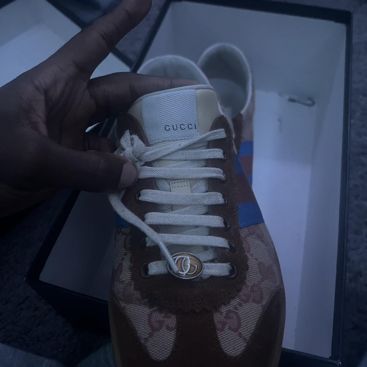 Gucci “sambas” / barely worn throw offers - Depop