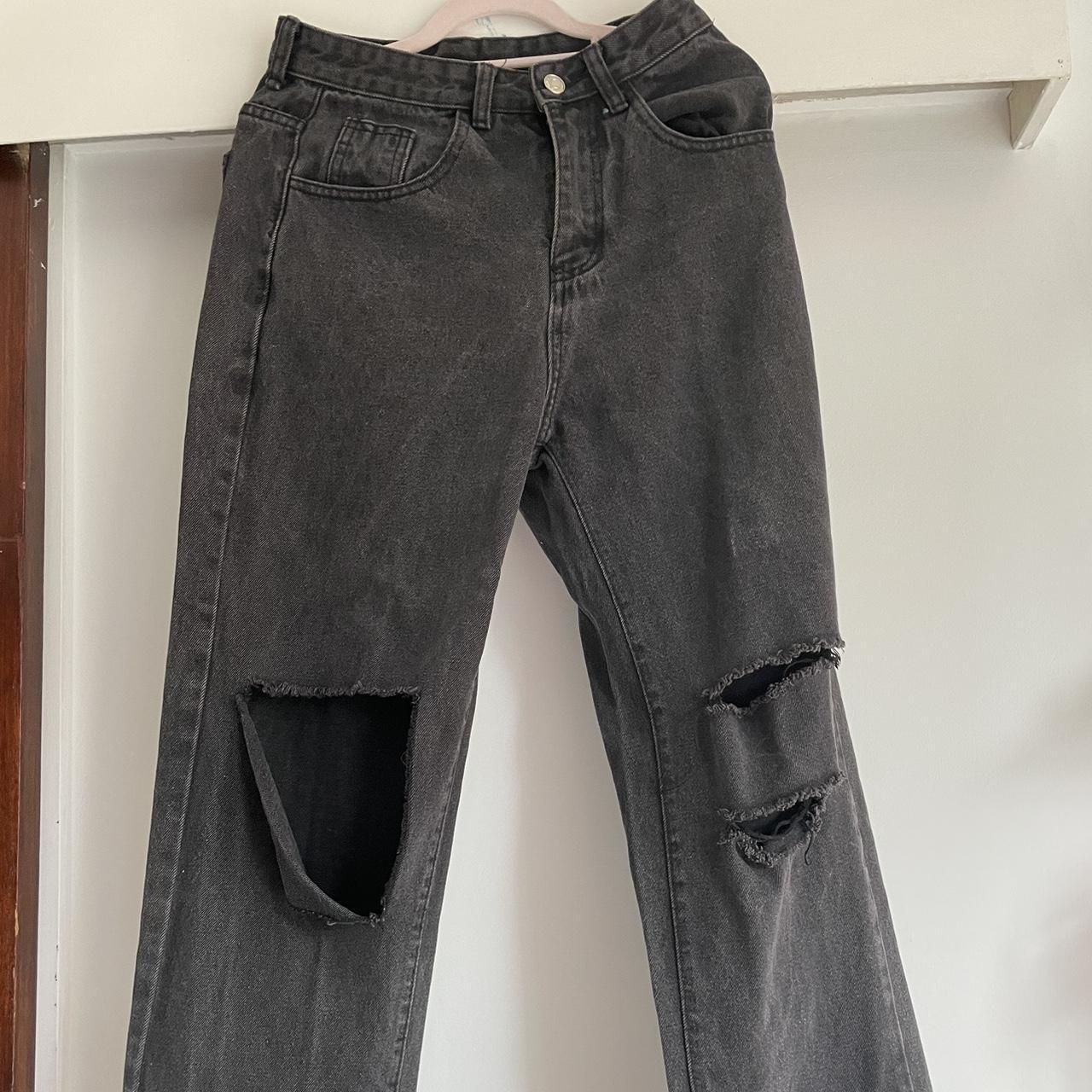 size xs women’s black denim jeans from shein, don’t... - Depop