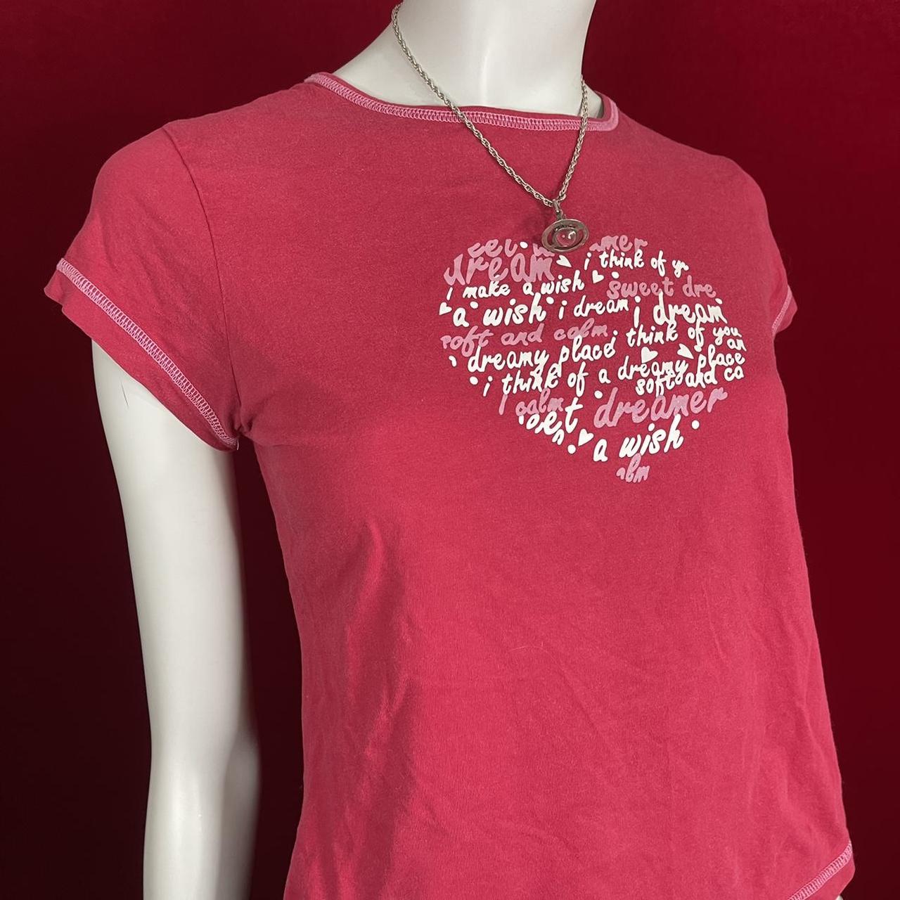 Adorable 2000s baby tee with dream writing in a... - Depop