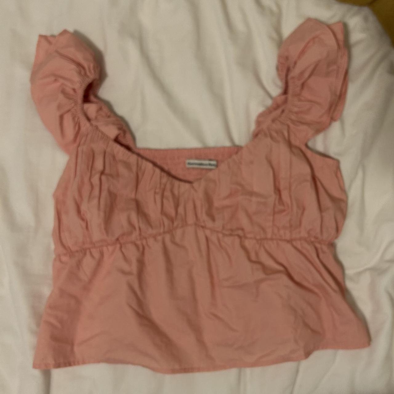 abercrombie and fitch size l babydoll blouse - Depop