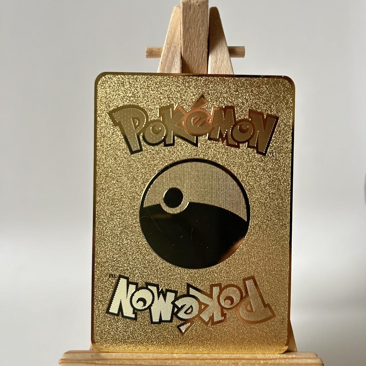 Pokemon Solid Metal Gold Rayquaza VMax Fun Art... | Depop