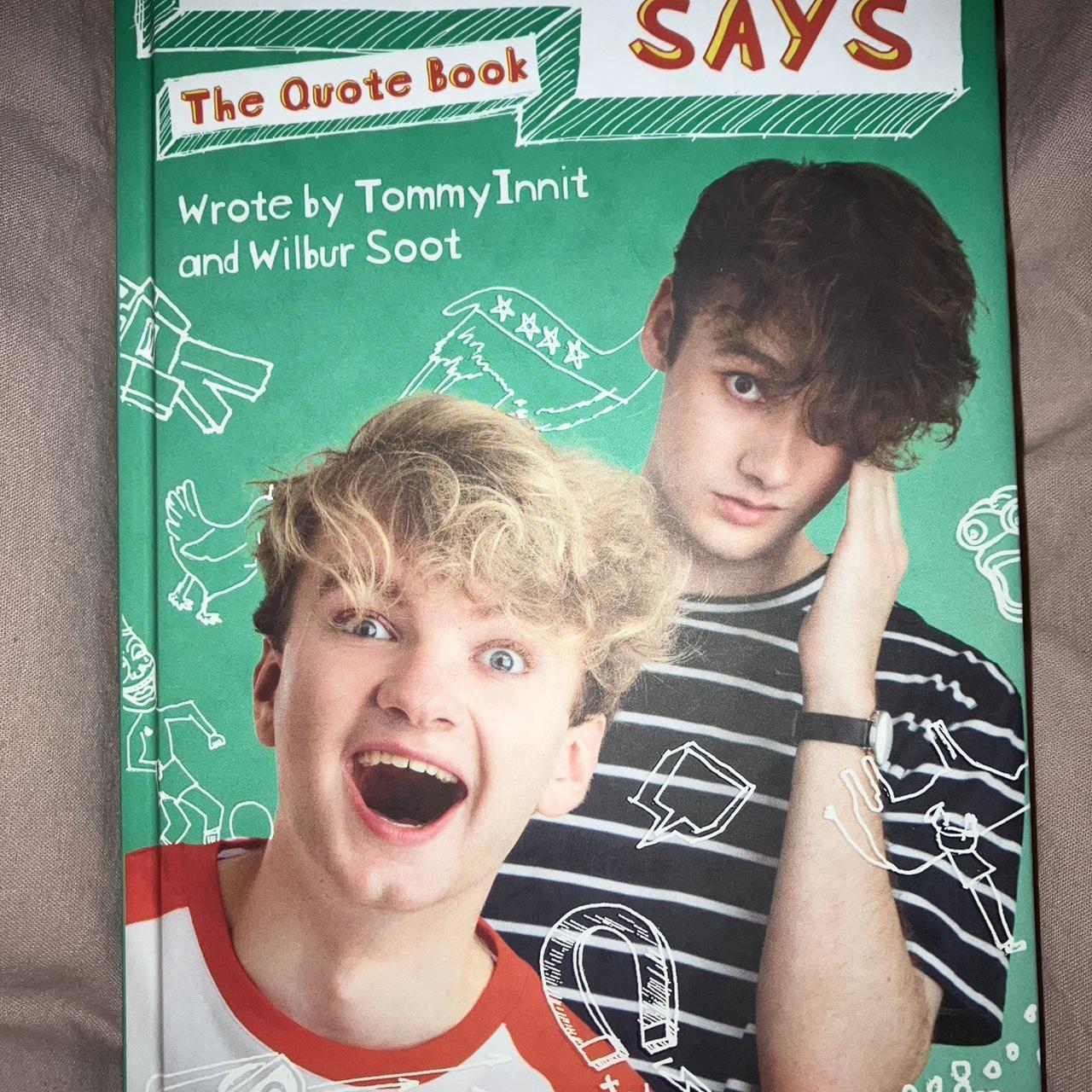 TommyInnit says the quote book - Virtually new,... - Depop