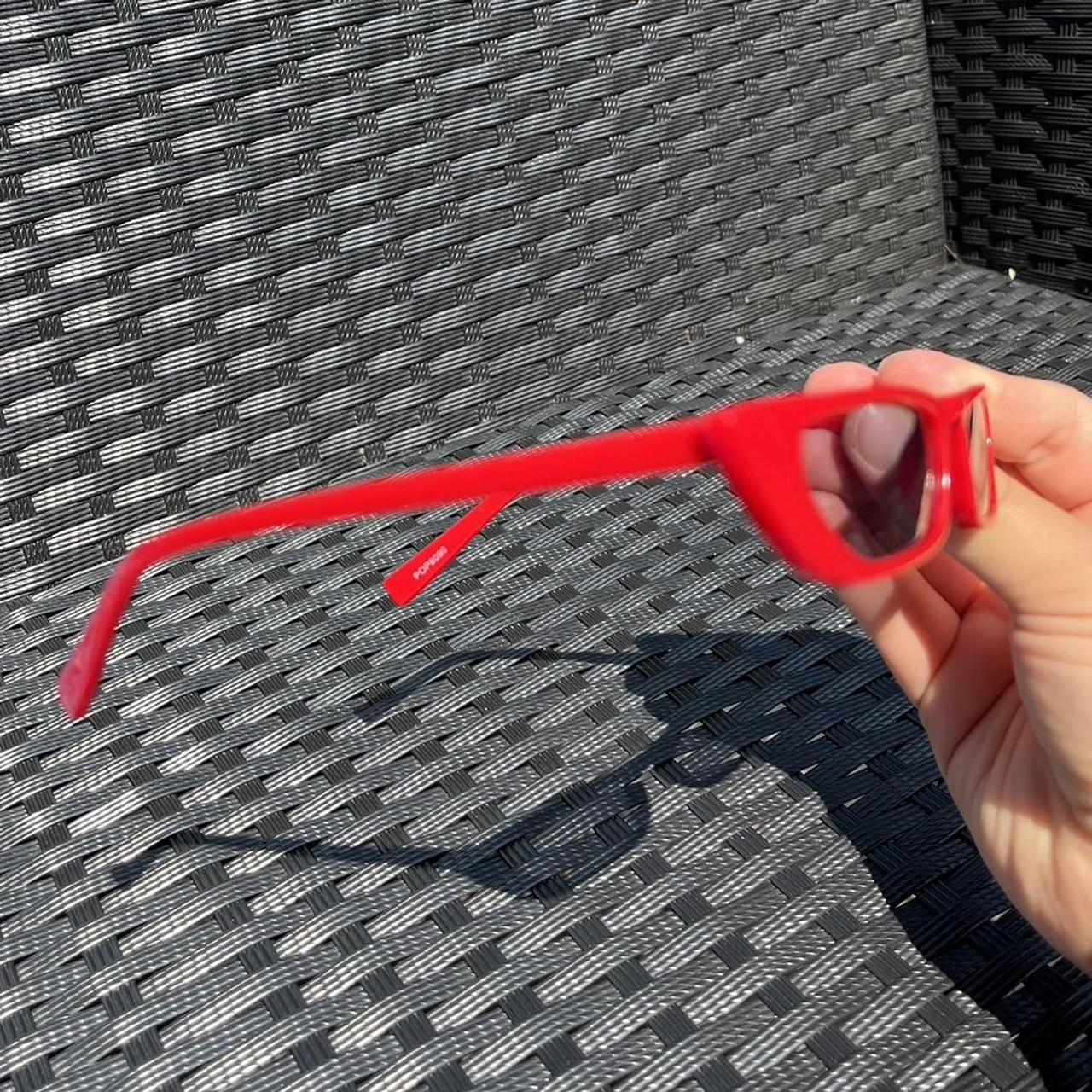 Red Sleek Pointy Edge Shades These are meant for... - Depop