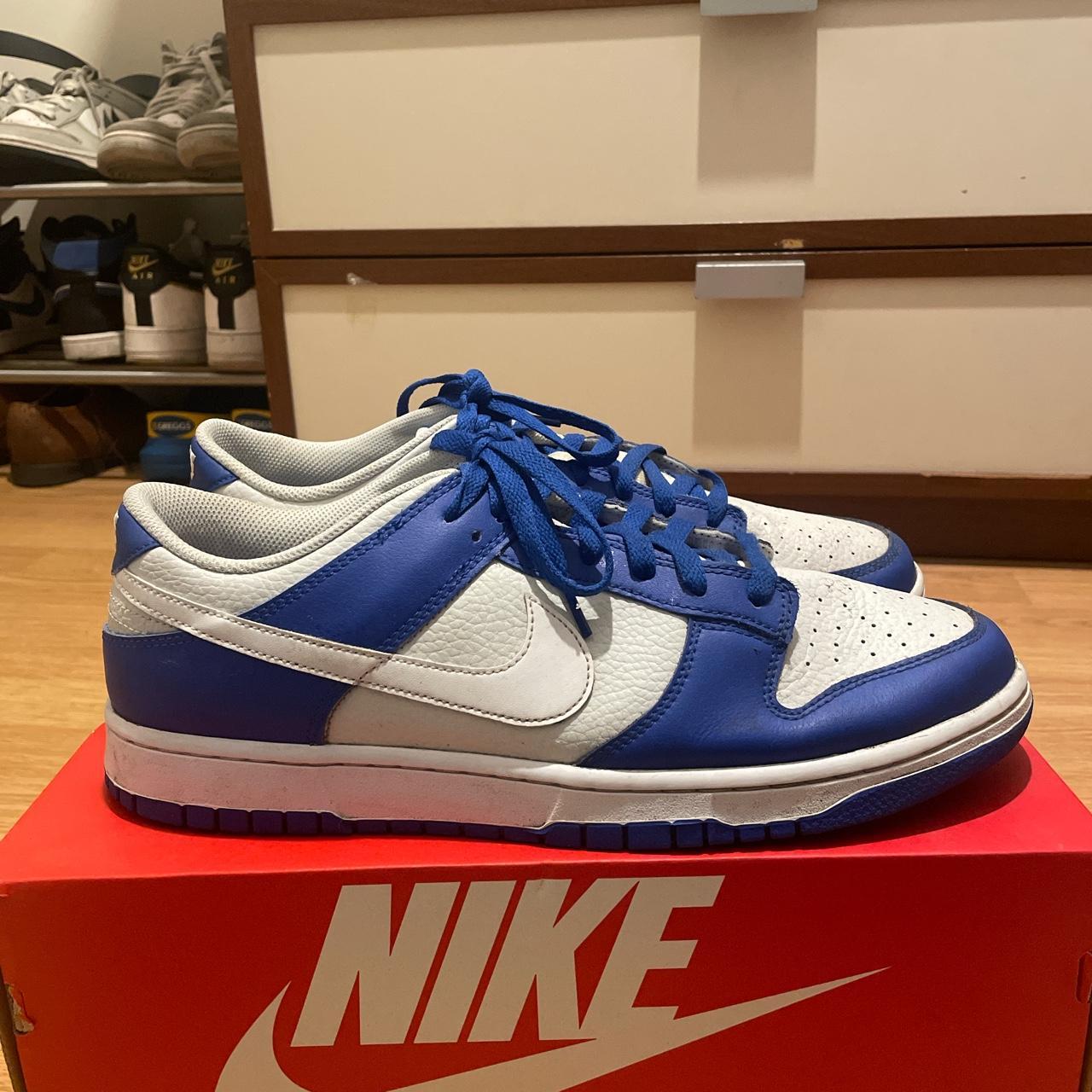 Blue Nike dunks low size 11 Perfect condition - Depop