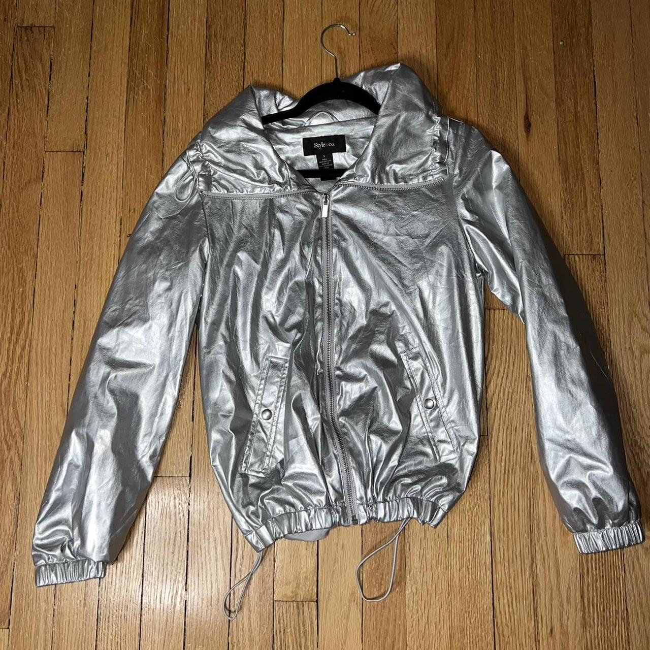Platinum Renaissance tour inspired jacket -silver... - Depop